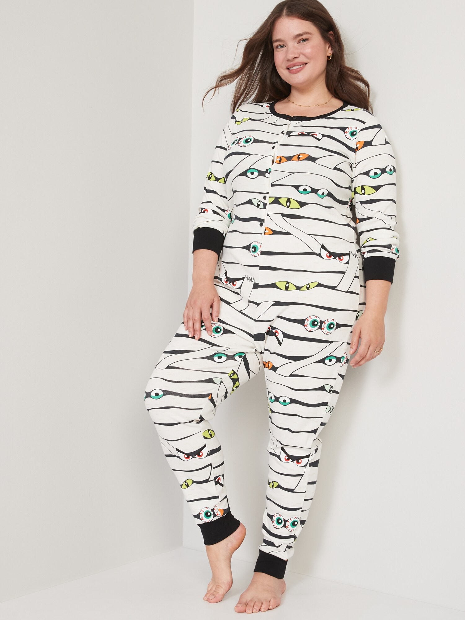 Matching Printed One-Piece Pajamas for Women | Old Navy