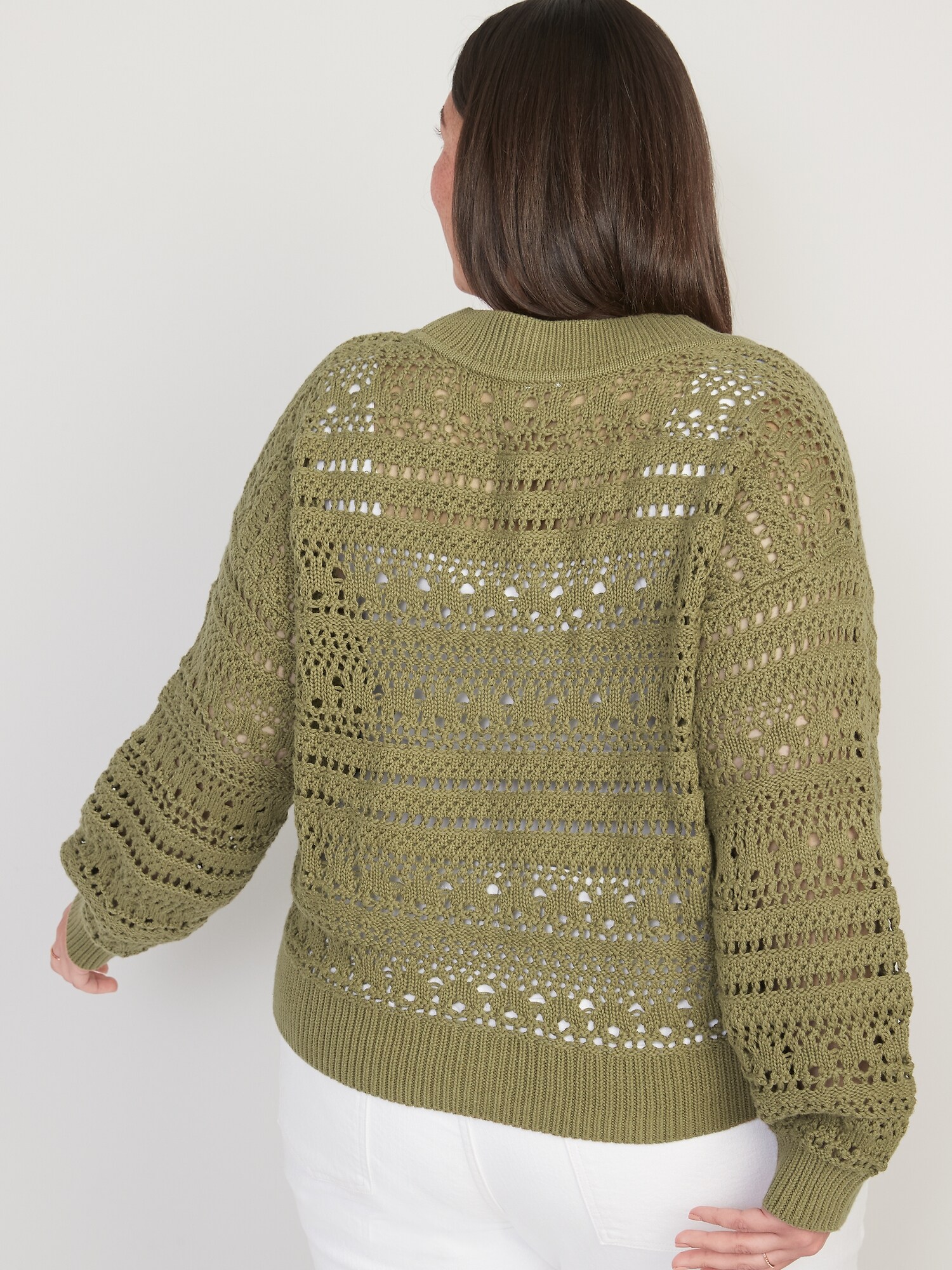 Cropped Open-Knit Cardigan for Women | Old Navy