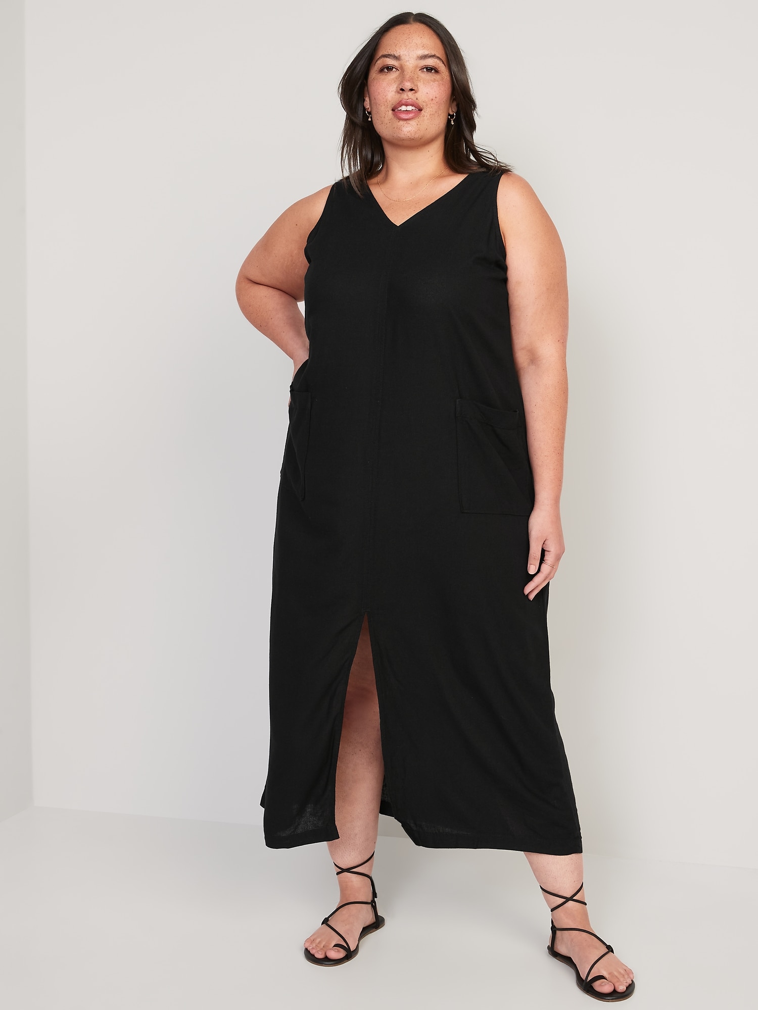 Sleeveless Split-Front Maxi Shift Dress for Women | Old Navy