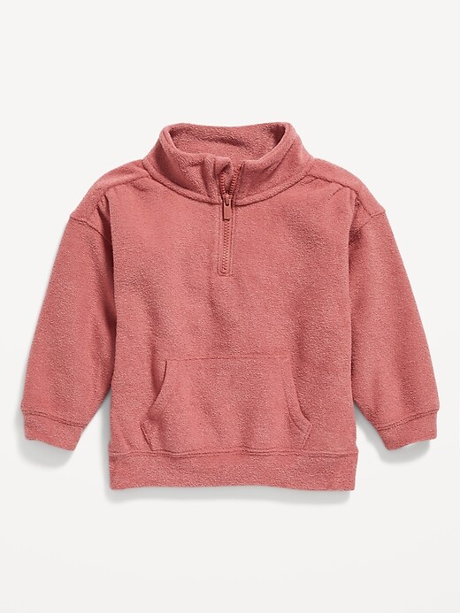 Cozy Terry Quarter-Zip Sweatshirt for Toddler Girls | Old Navy