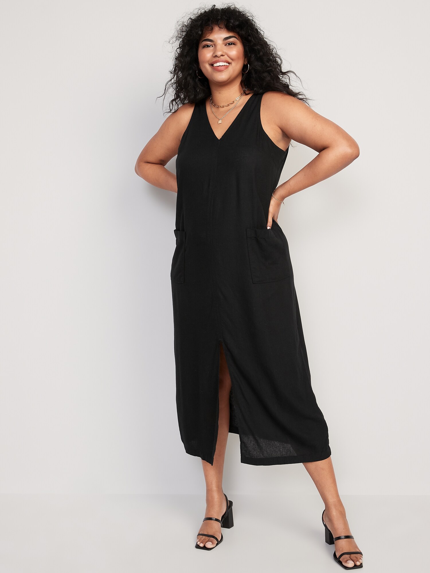 Sleeveless Split-Front Maxi Shift Dress for Women | Old Navy