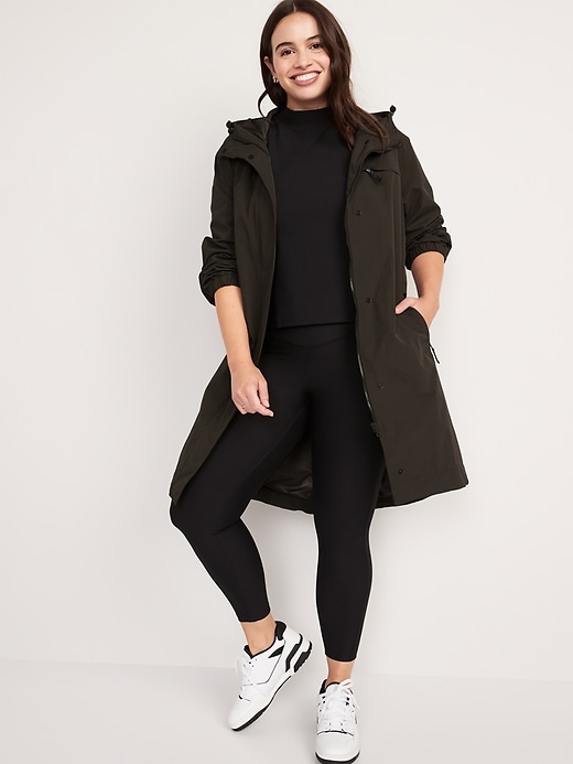 Water-Resistant Hooded Midi Anorak Jacket for Women | Old Navy
