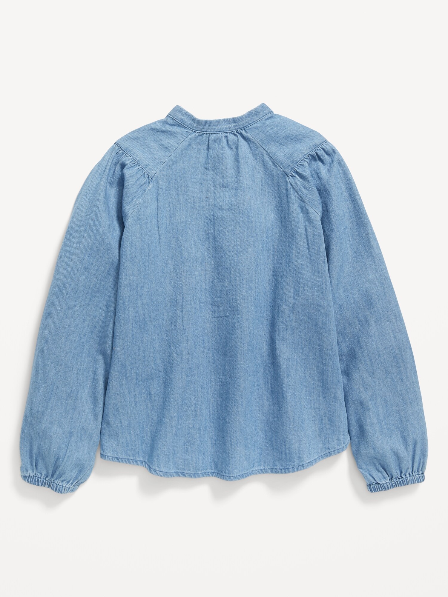 Chambray Long-Sleeve Button-Front Top for Girls | Old Navy