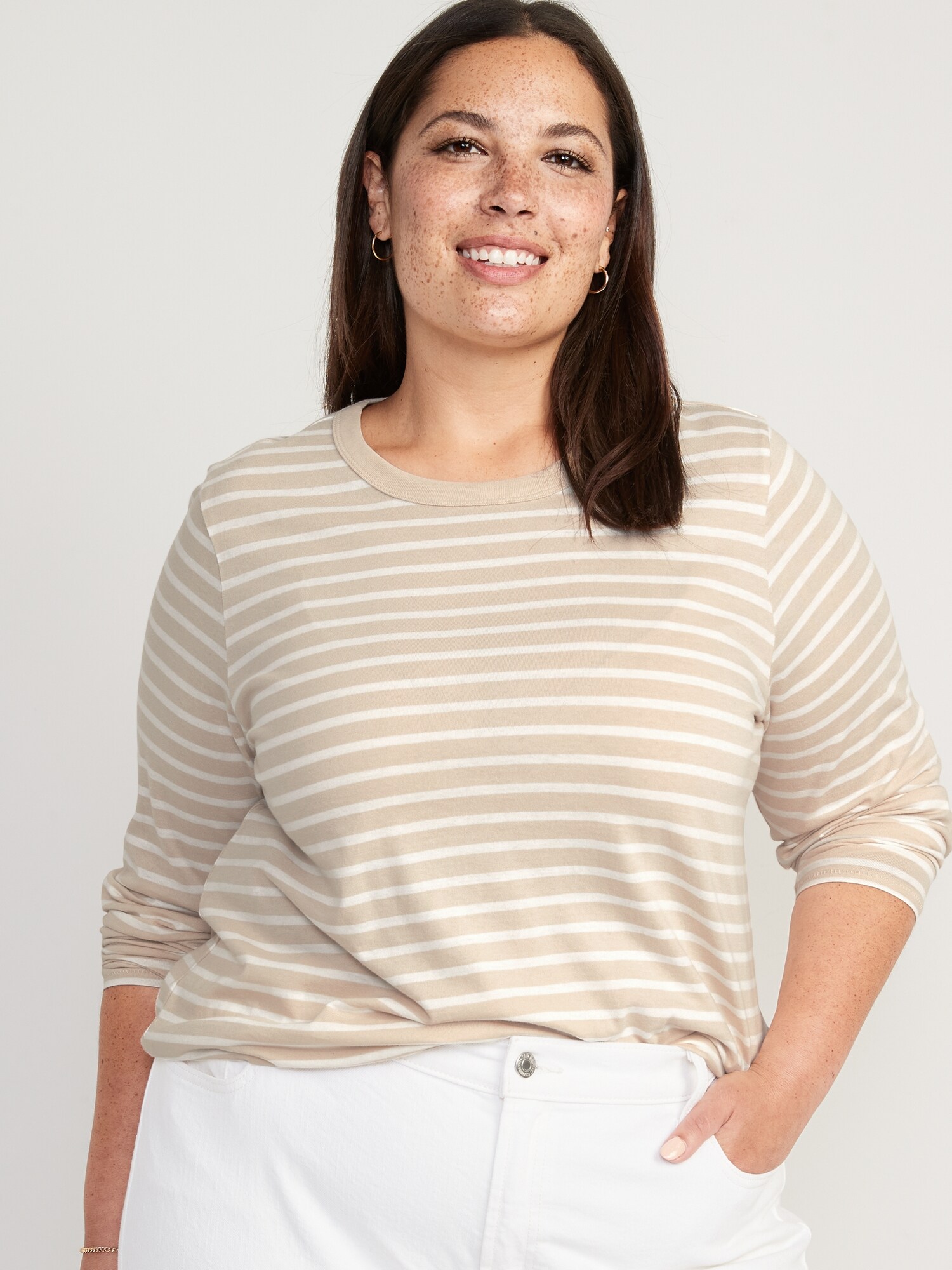 Long-Sleeve EveryWear Striped T-Shirt for Women | Old Navy