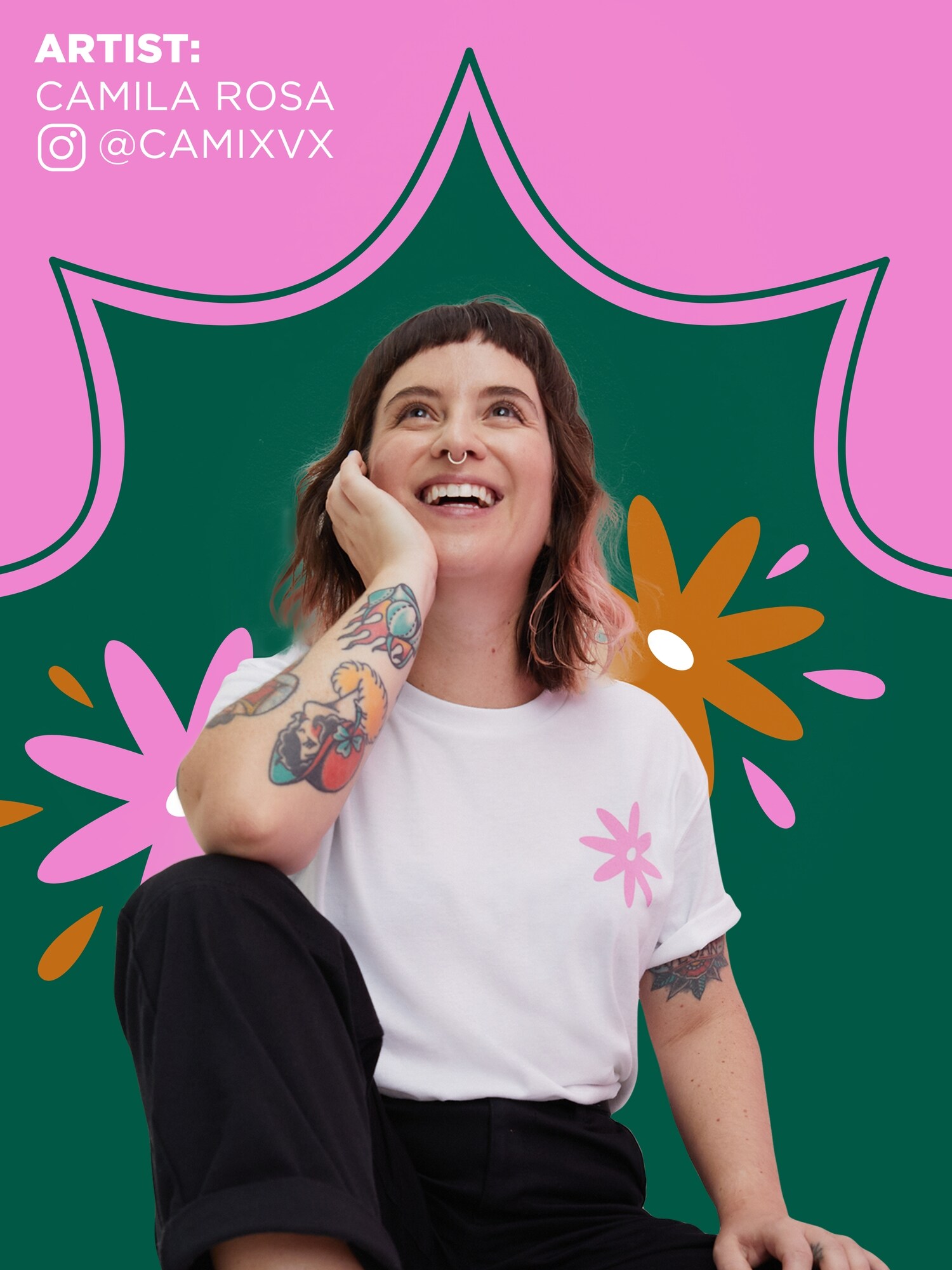 T shirt Imprim Project WE Et Camila Rosa Pour Adulte Old Navy t-shirt-imprim-project-we-et-camila-rosa-pour-adulte-old-navy