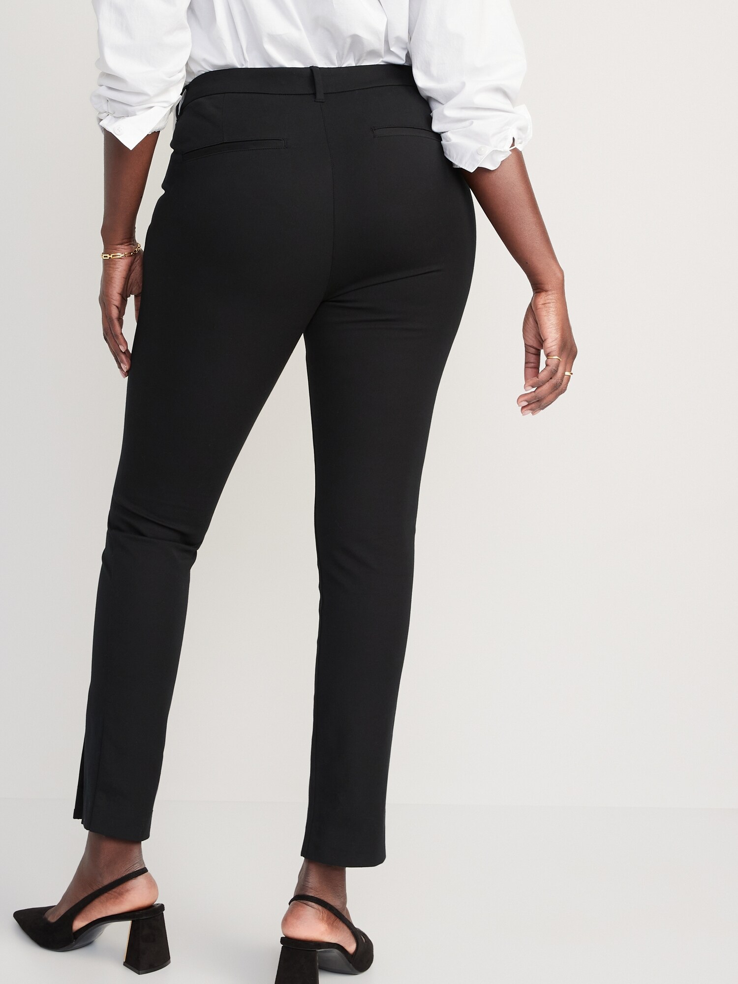 High-Waisted Split-Front Pixie Skinny Pants | Old Navy