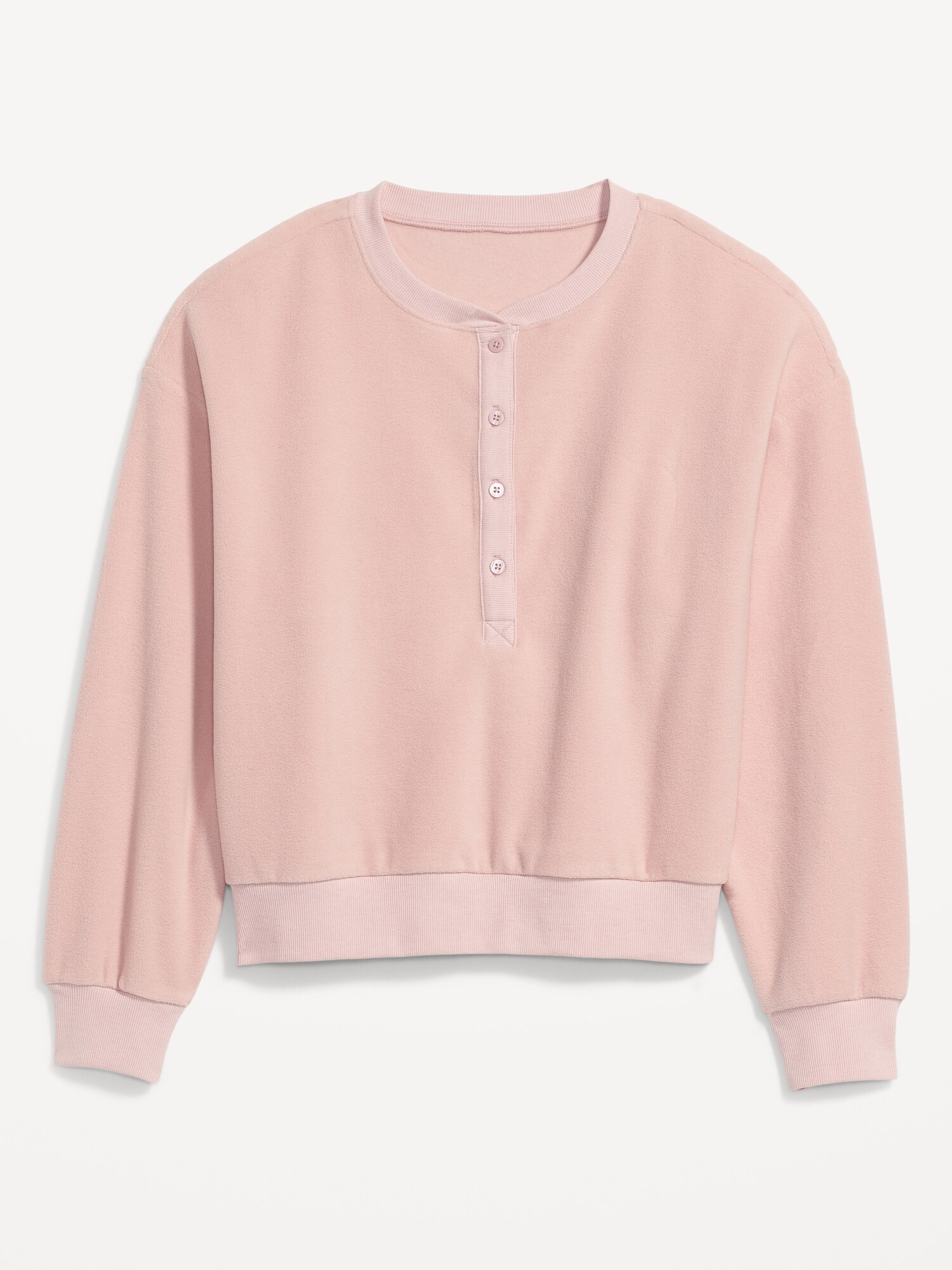 Microfleece Henley Lounge Sweatshirt for Women | Old Navy