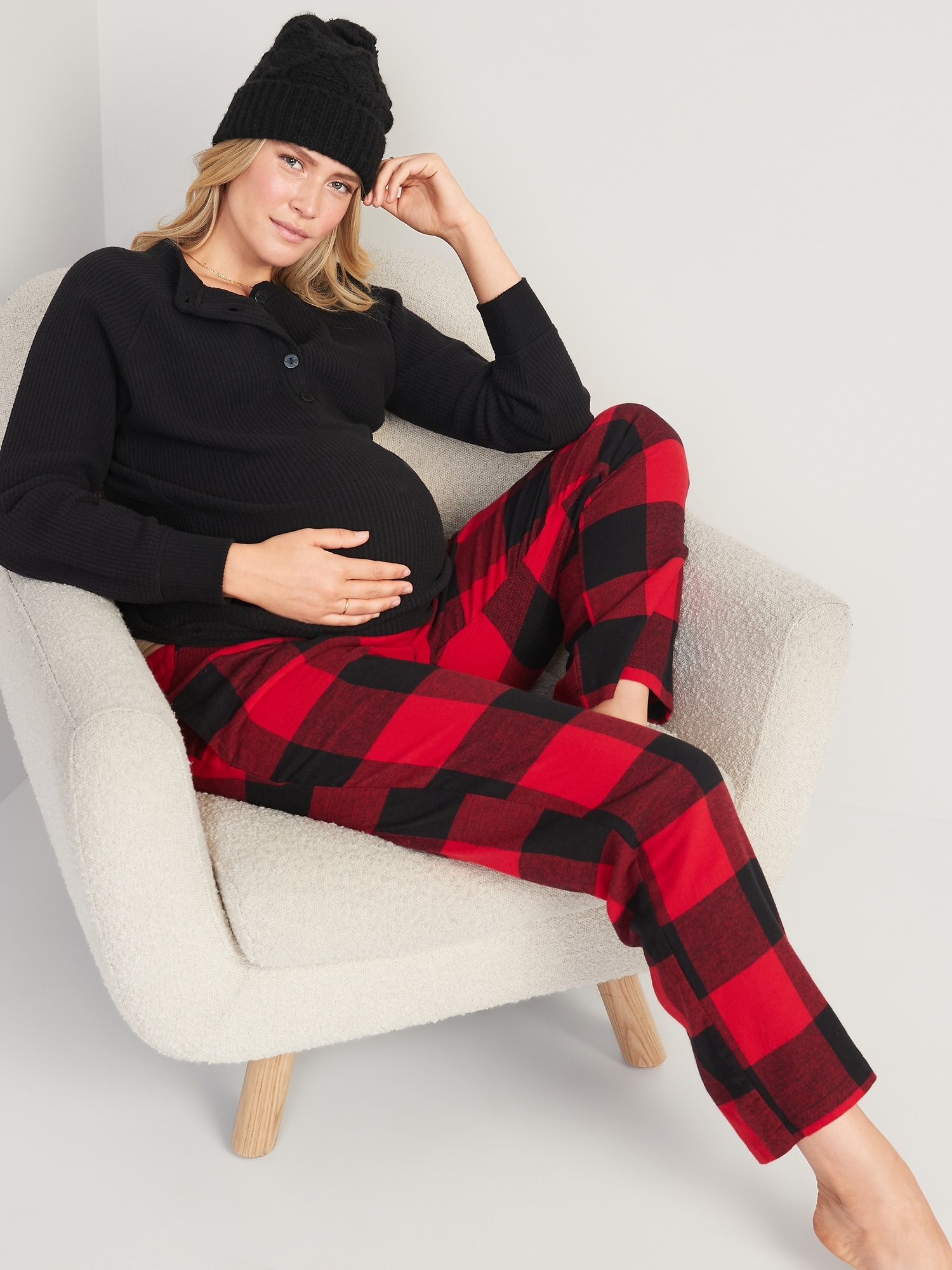 Maternity Printed Flannel Pajama Pants | Old Navy