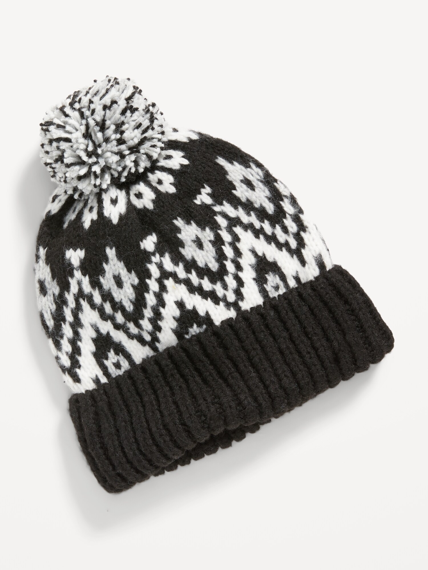 Fair Isle Pom-Pom Beanie Hat for Women | Old Navy