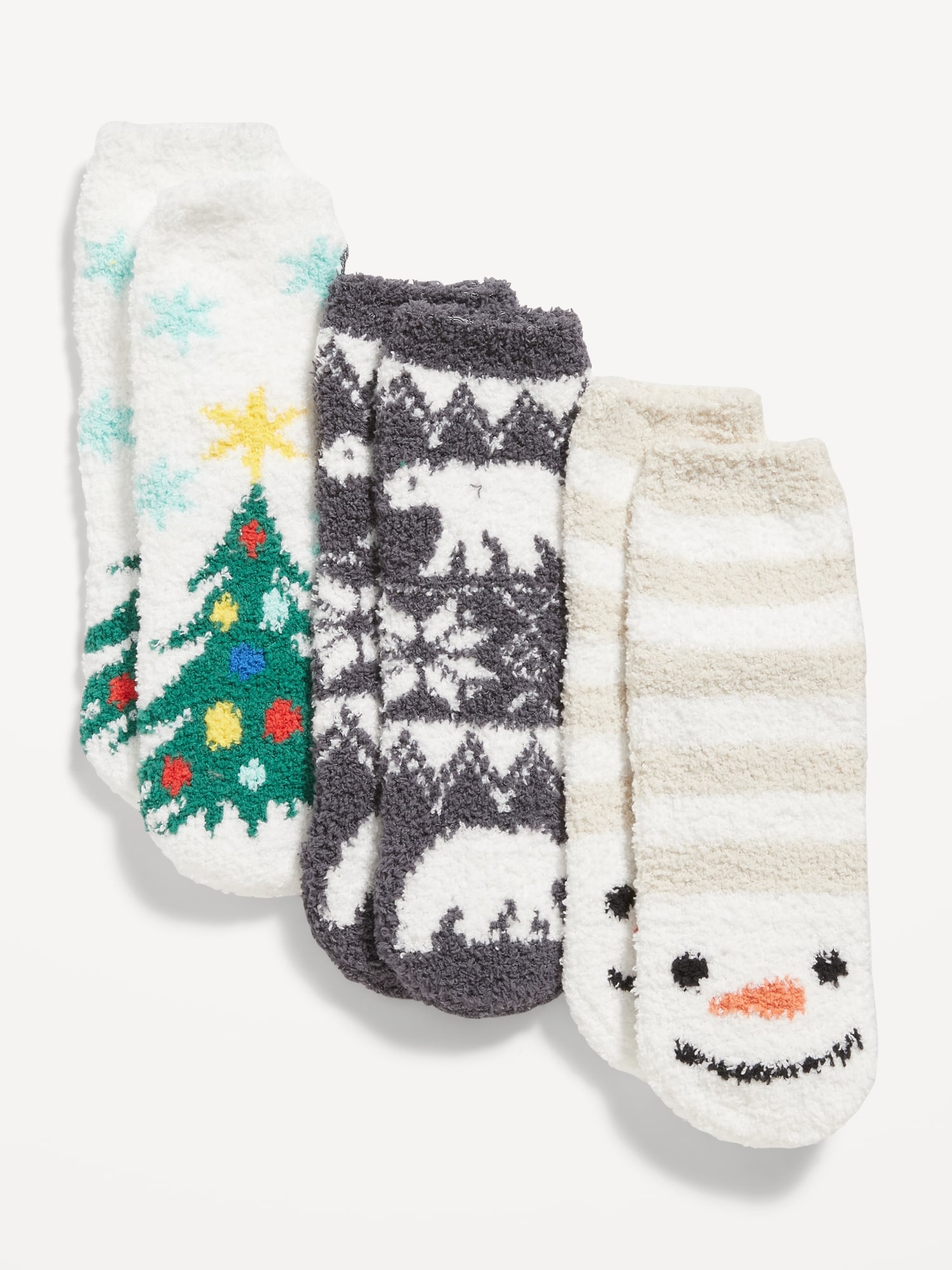 Gender-Neutral Cozy Crew Socks 3-Pack for Kids | Old Navy