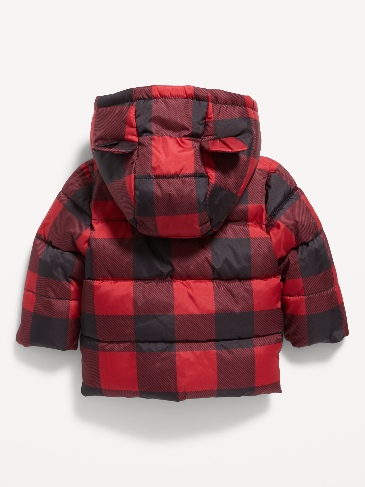 Unisex Hooded Frost Free Plaid Puffer Jacket for Baby | Old Navy