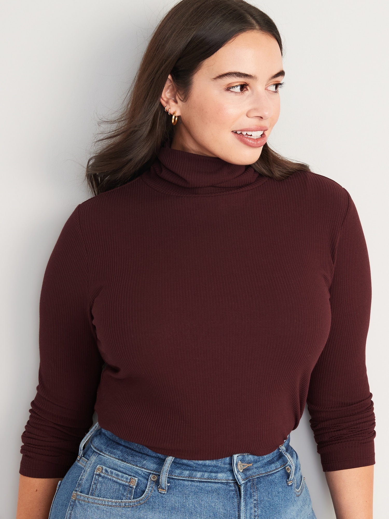 Rib-Knit Turtleneck Top for Women | Old Navy