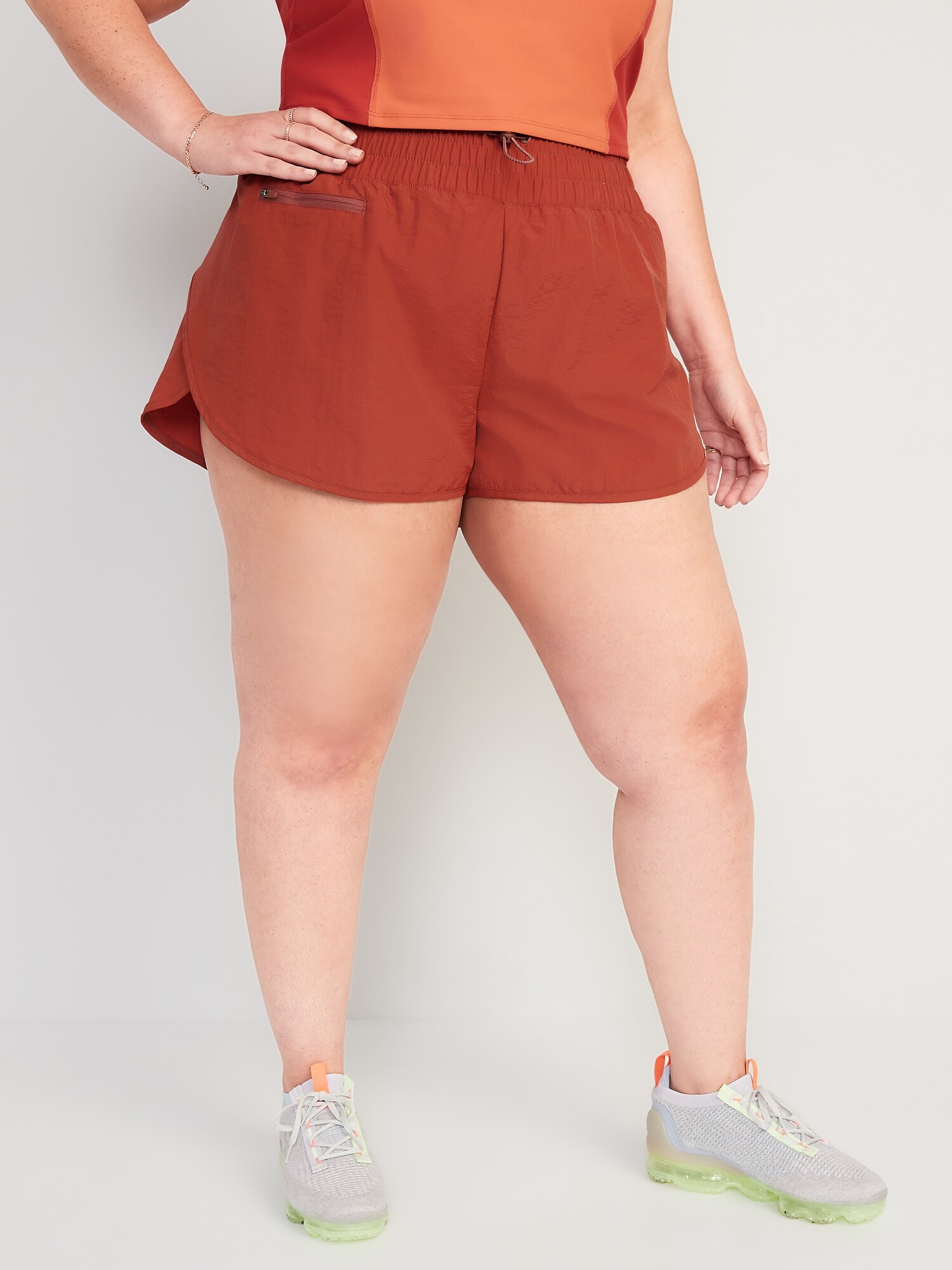 Extra High-Waisted Dolphin-Hem Run Shorts for Women -- 2.5-inch inseam ...