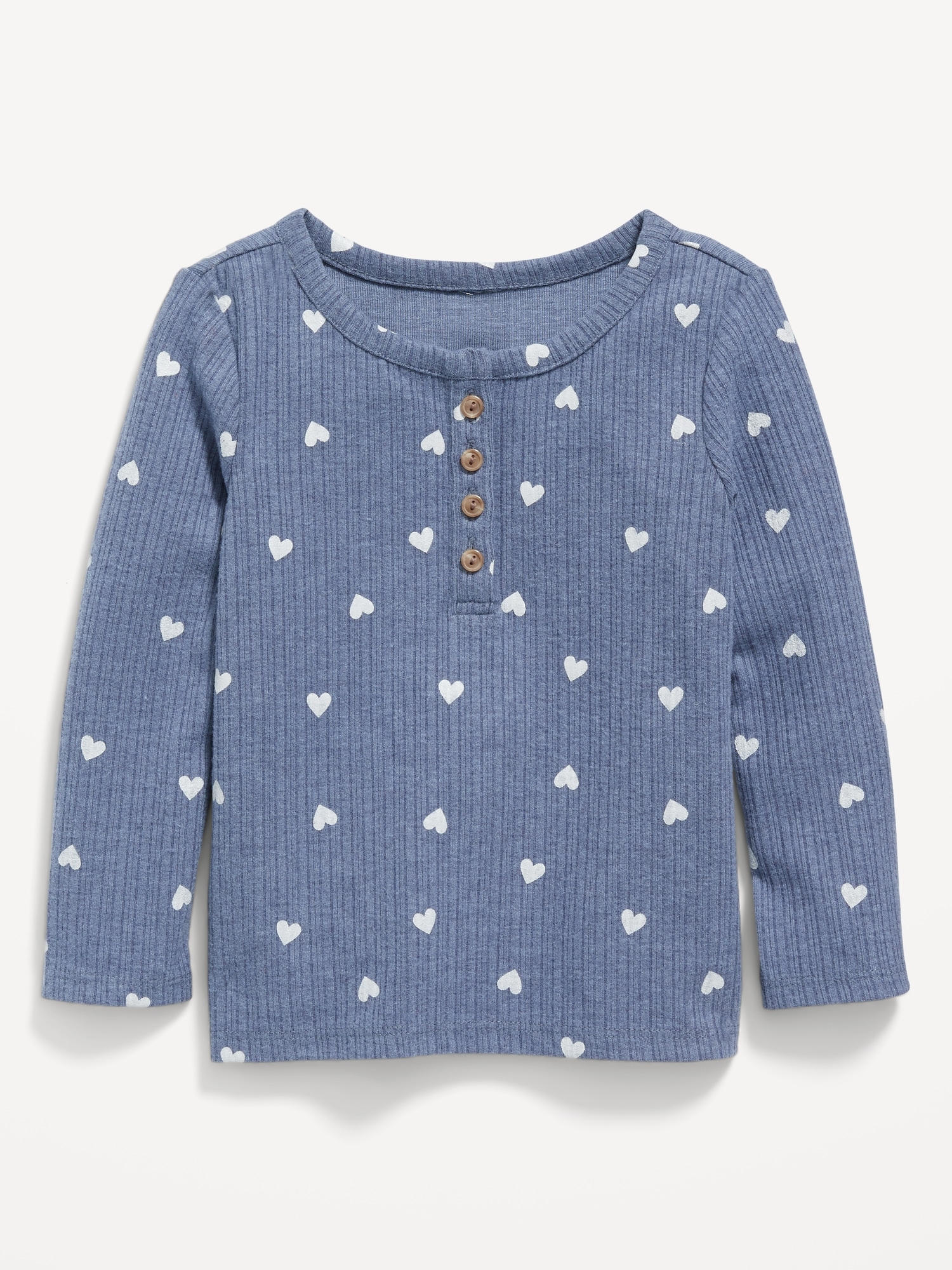 Long-Sleeve Rib-Knit Henley for Toddler Girls | Old Navy