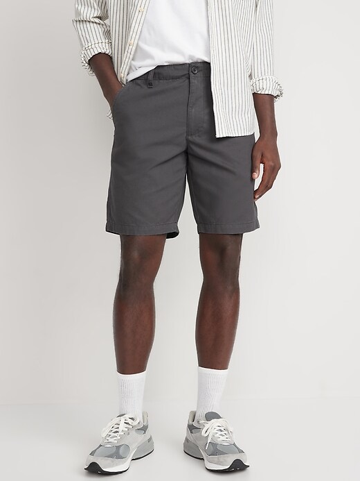 Straight Lived-In Khaki Non-Stretch Shorts for Men - 9-inch inseam ...
