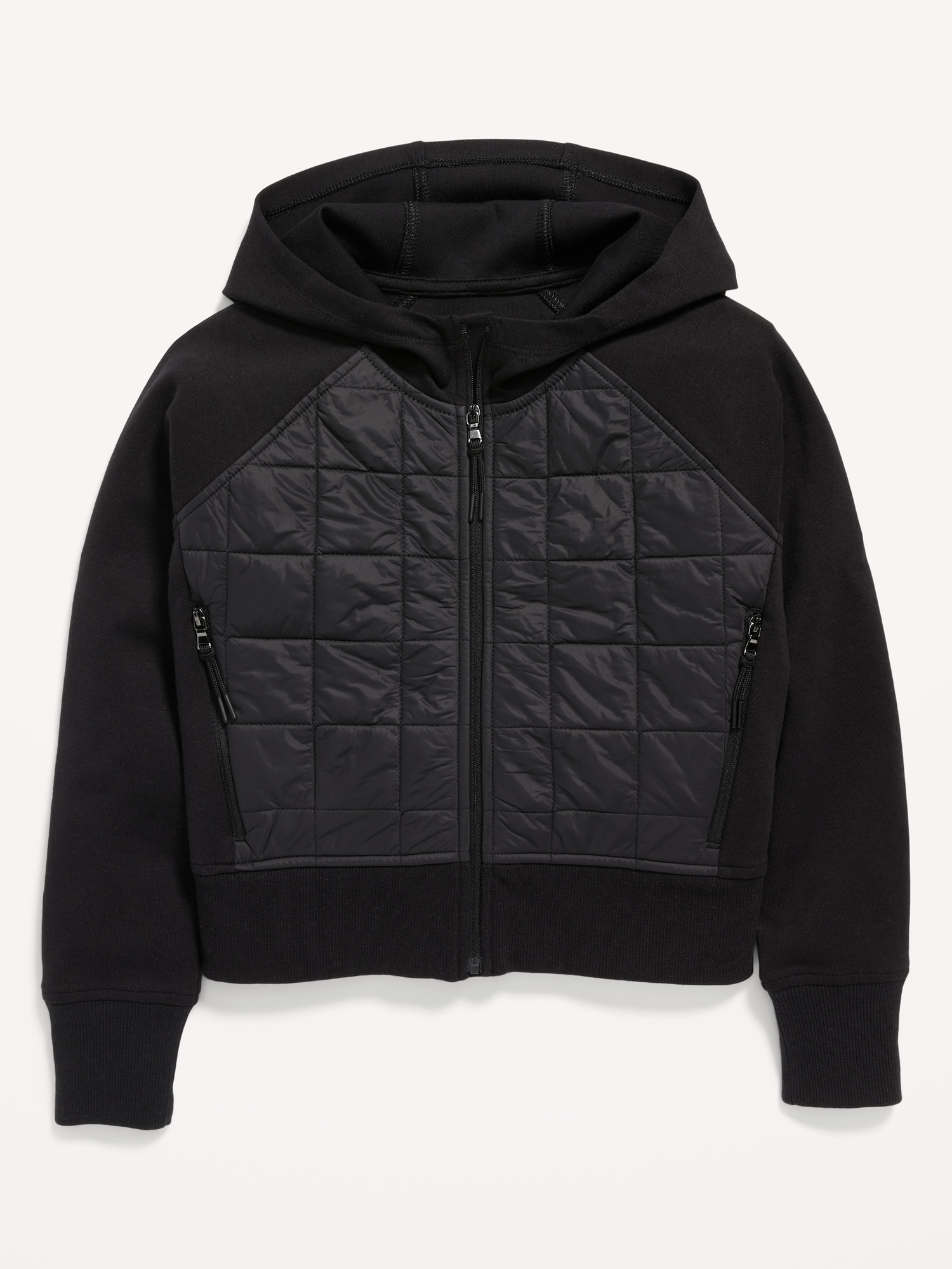 Dynamic Fleece Quilted Zip Performance Hoodie for Girls | Old Navy