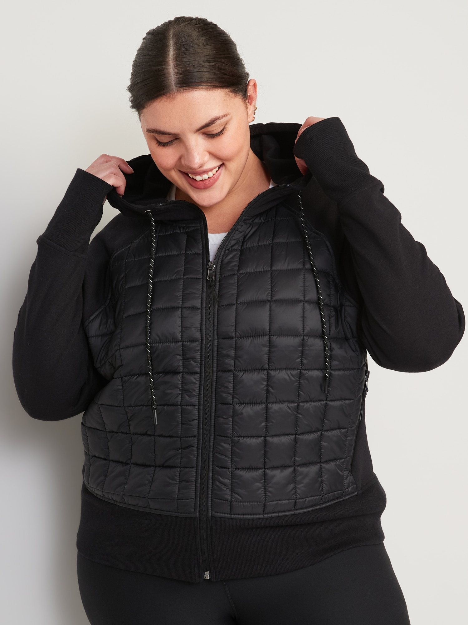 All-Seasons Dynamic Fleece Cropped Hooded Jacket for Women | Old Navy