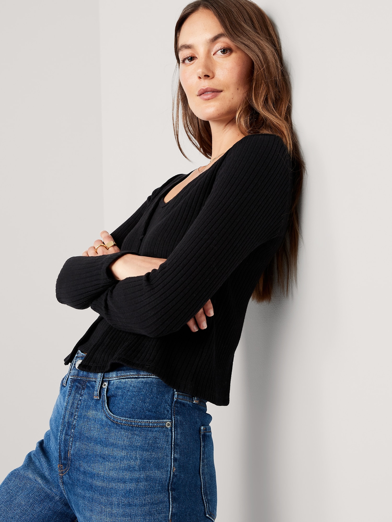 Rib-Knit Matching Single-Button Cardigan Sweater for Women | Old Navy