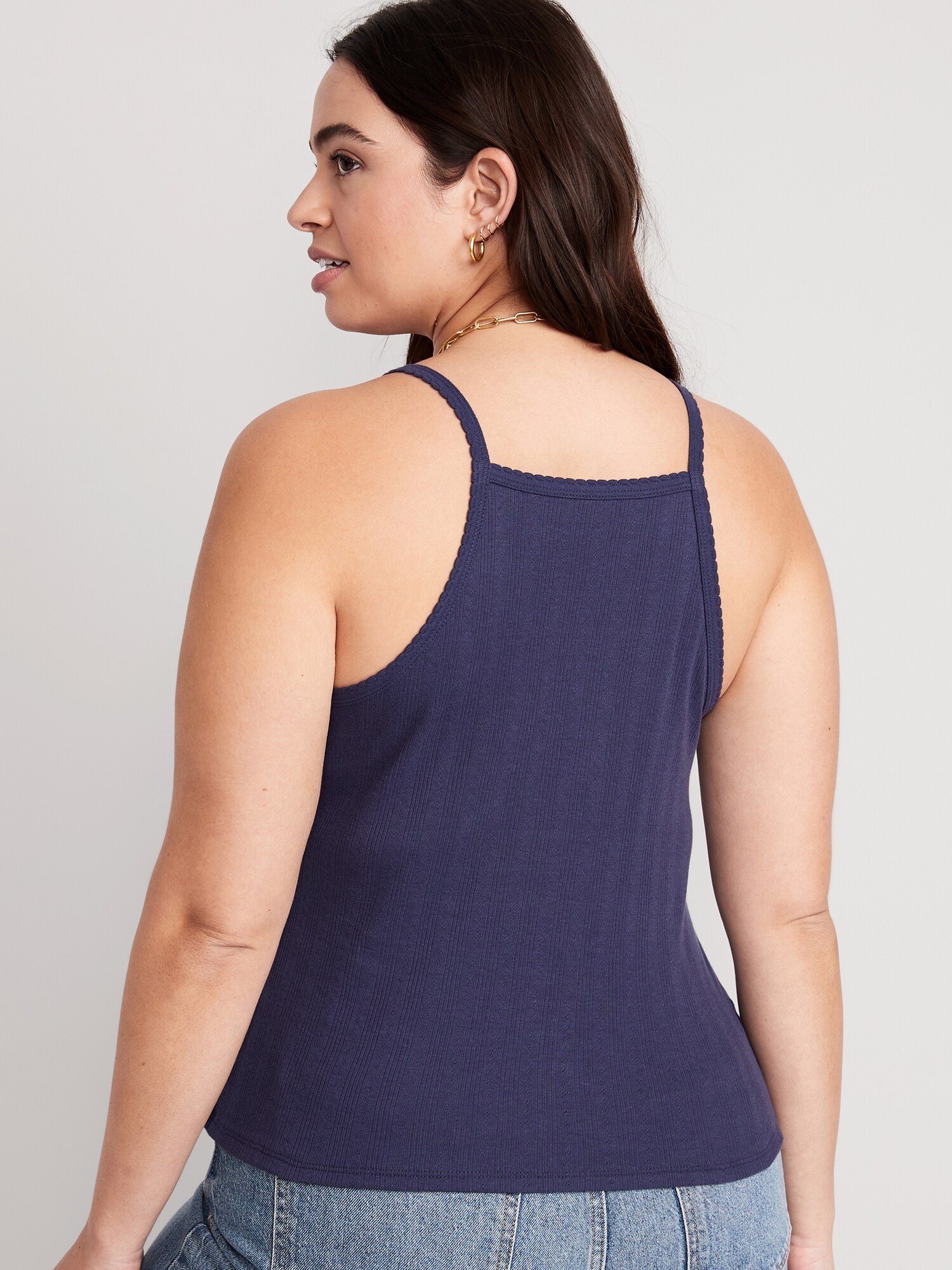 Scallop-Trimmed Pointelle-Knit Cami Top for Women | Old Navy