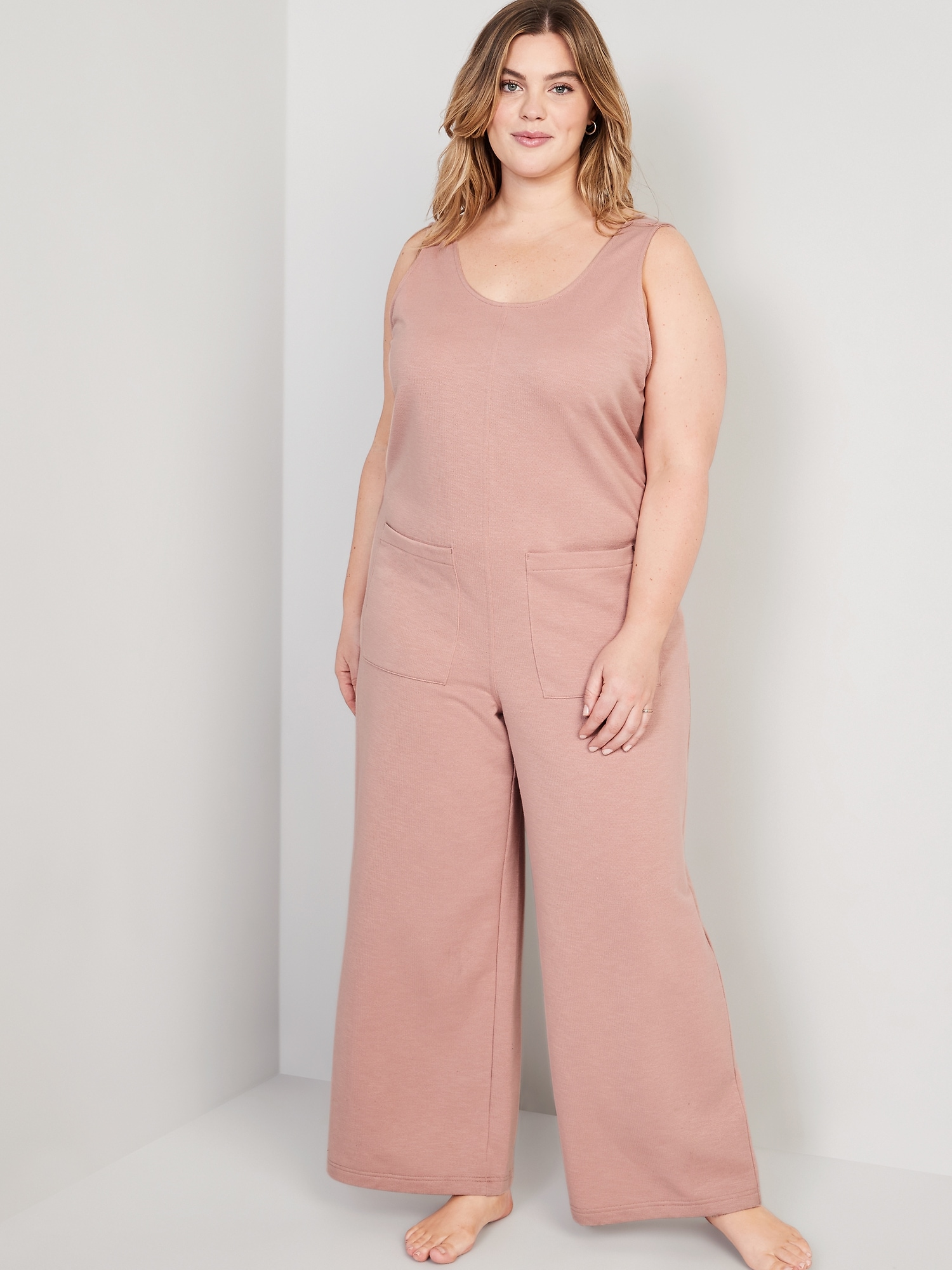 Combinaison décontractée ample sans manches en molleton chiné pour ...