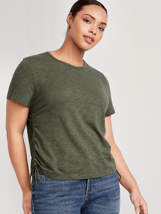 Side-Tie Slub-Knit Top | Old Navy