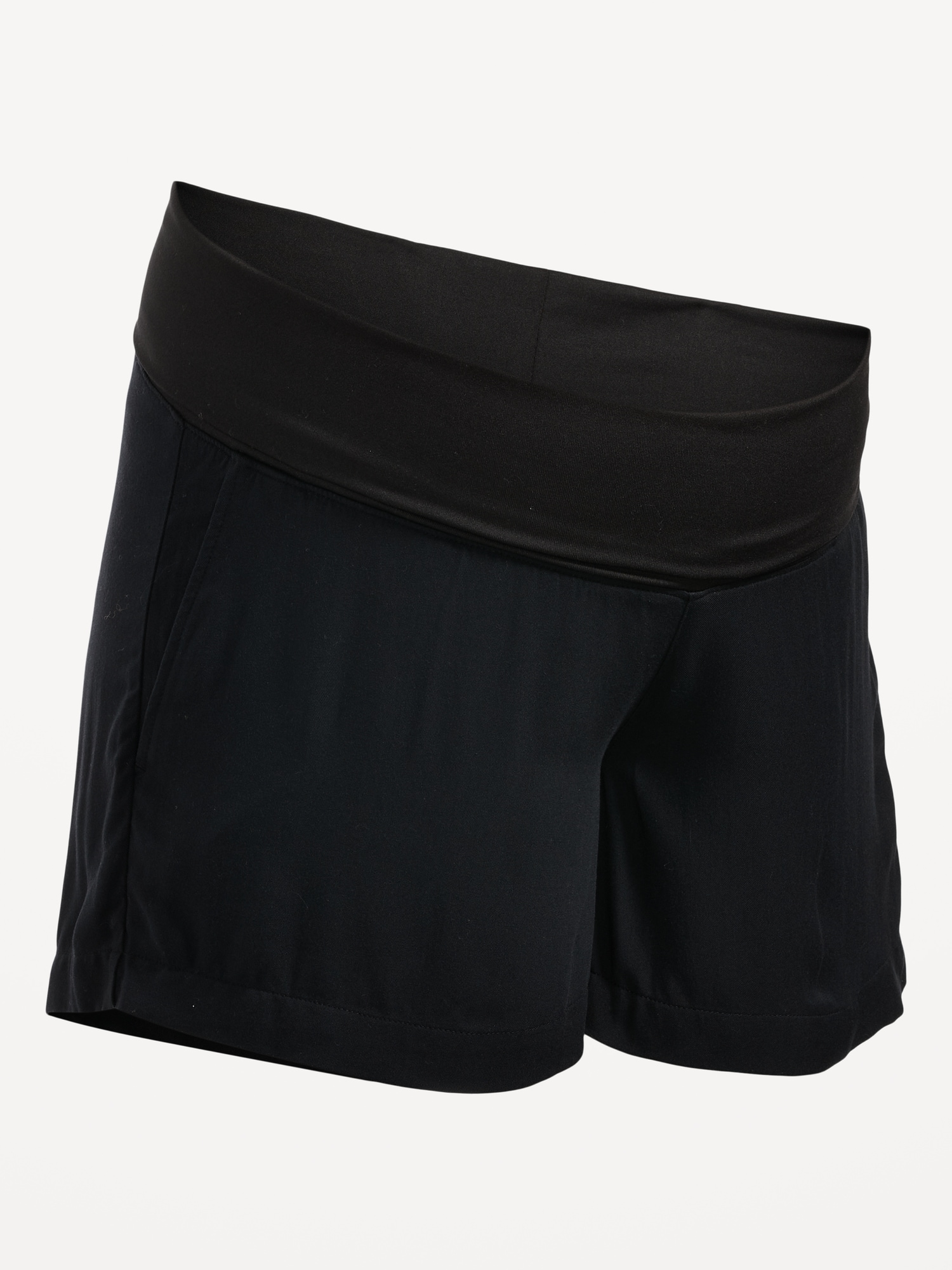 Maternity Rollover-Panel Playa Soft-Spun Shorts -- 4-inch inseam | Old Navy
