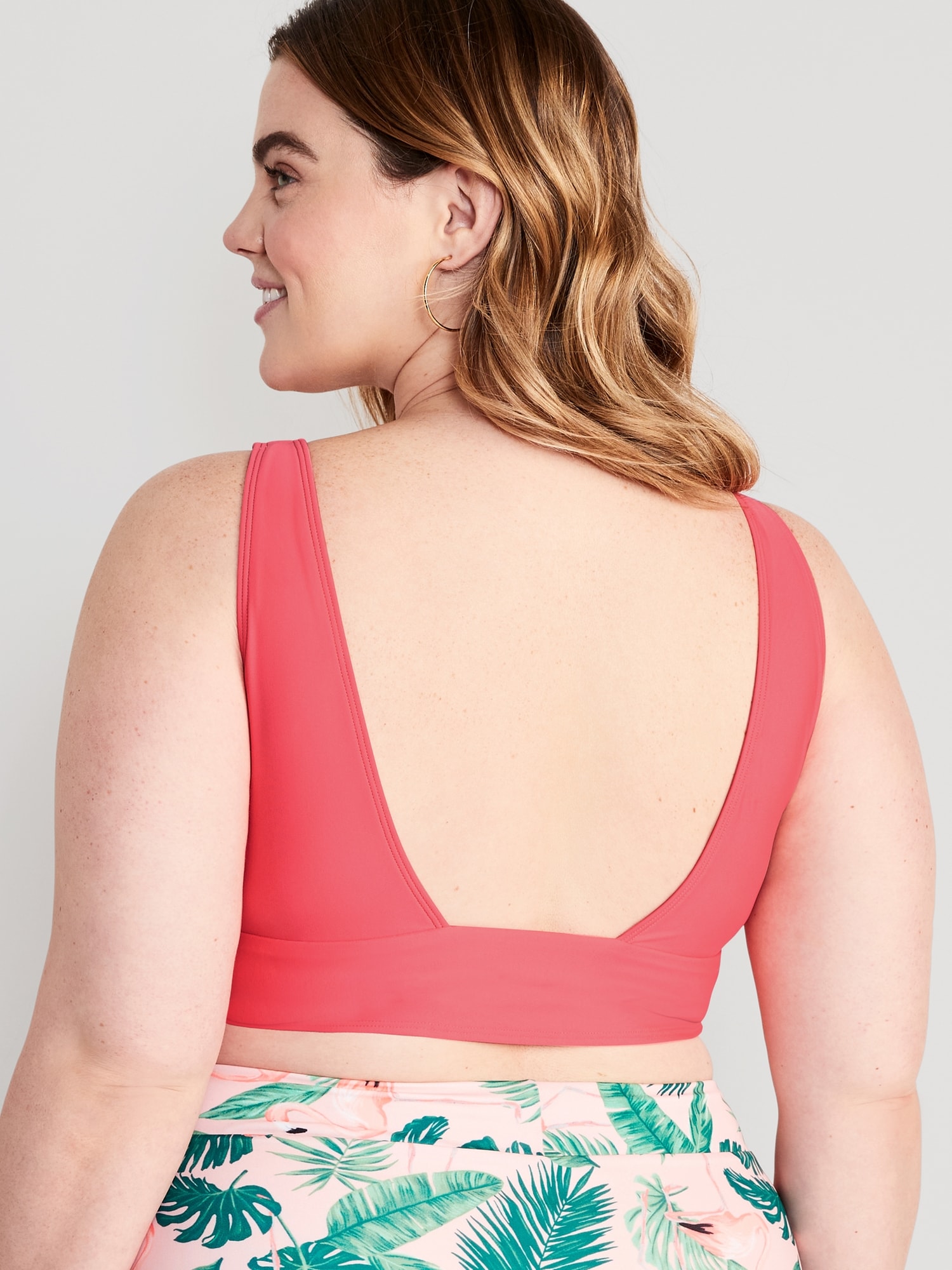 Matching Scoop-Neck Longline Bikini Swim Top | Old Navy