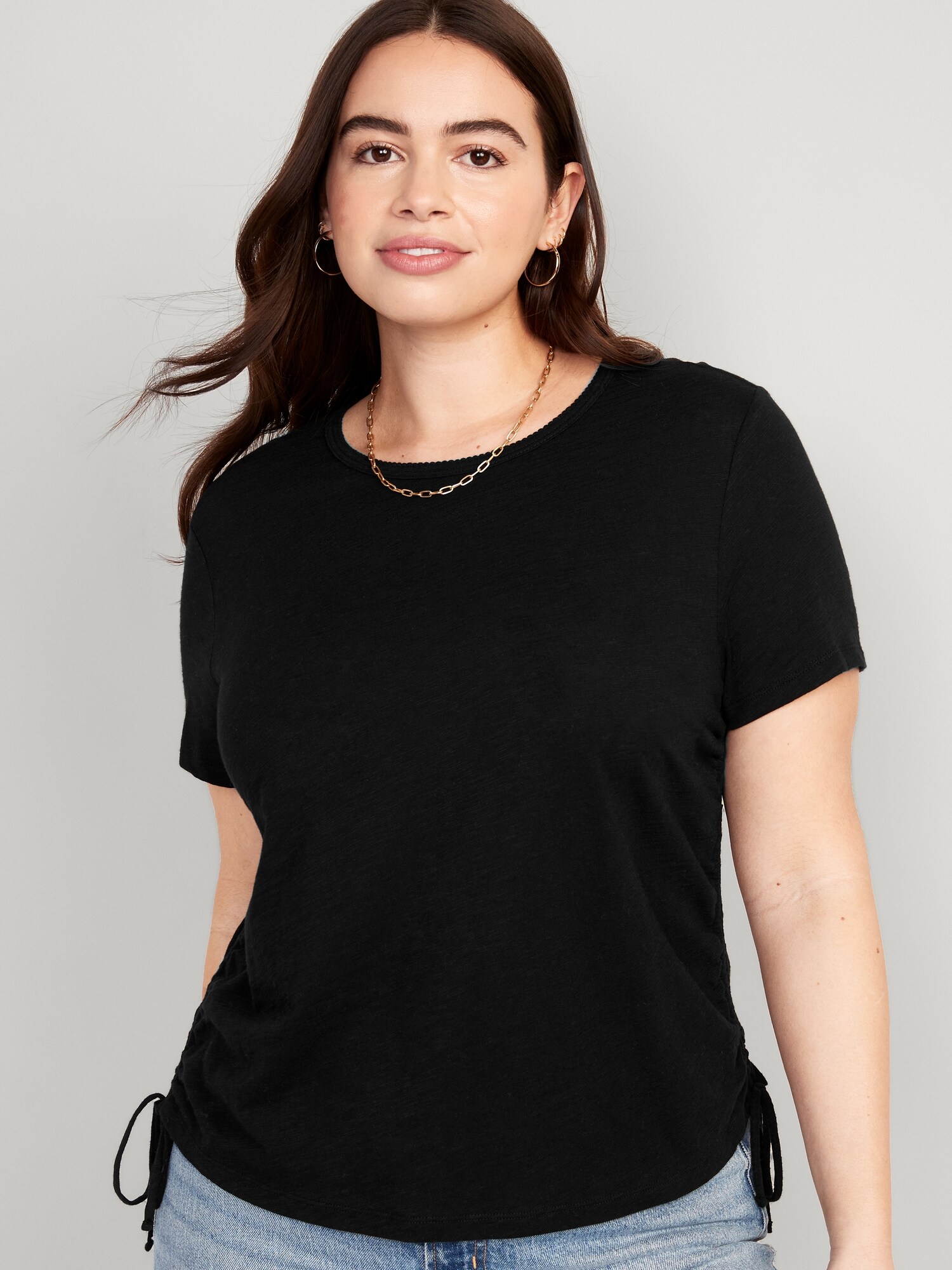 Side-Tie Slub-Knit Top | Old Navy