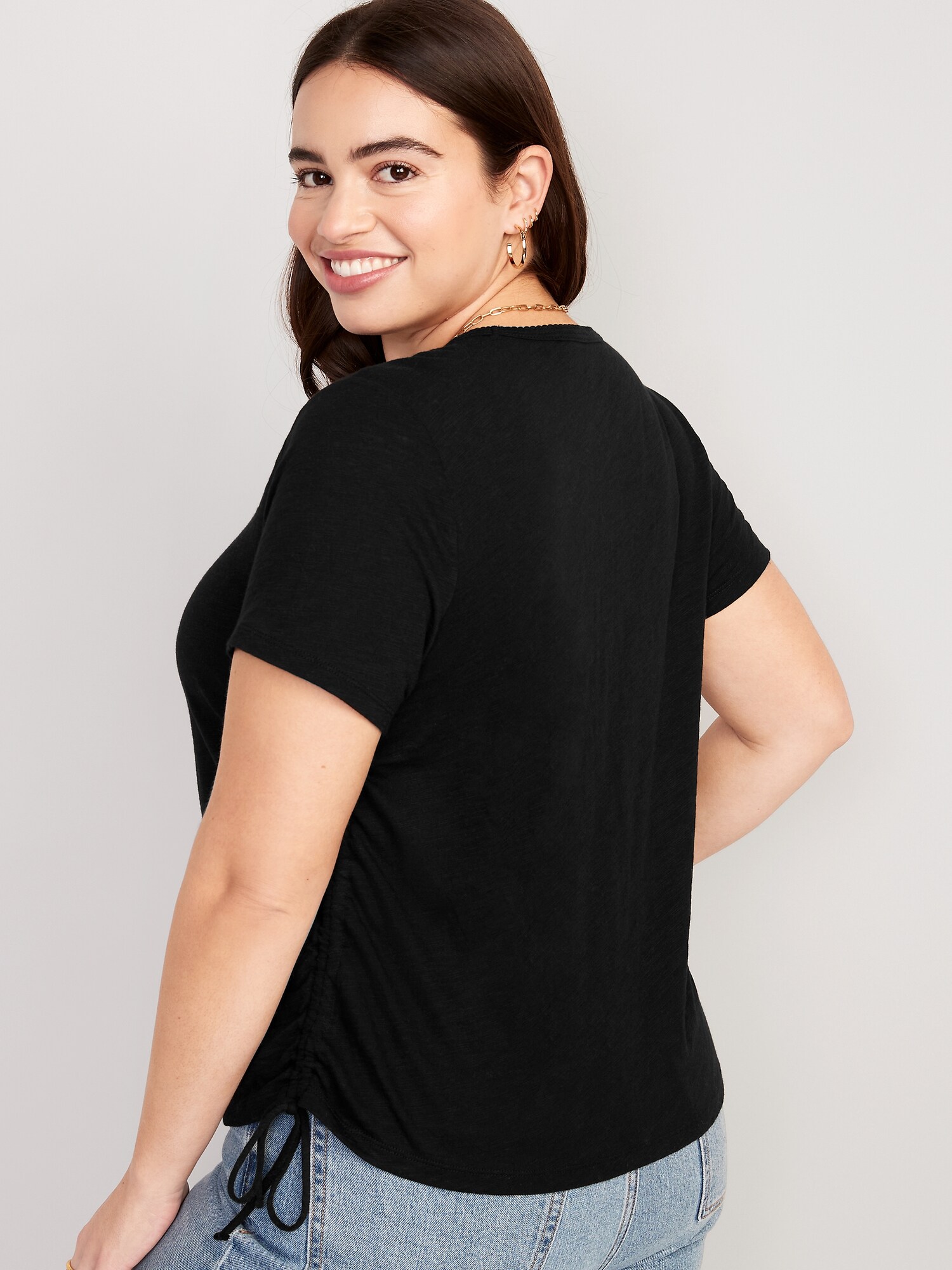 Side-Tie Slub-Knit Top | Old Navy