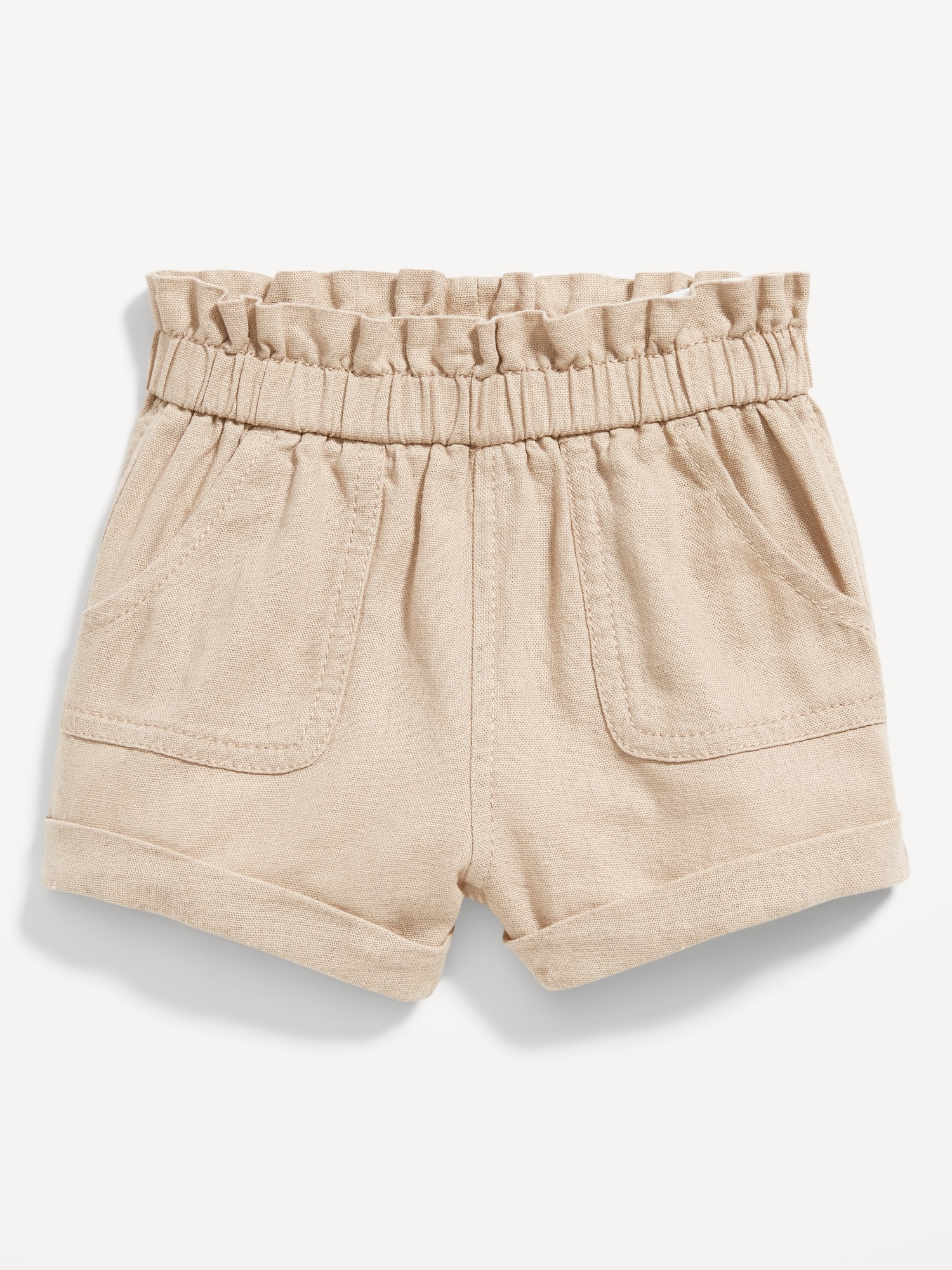 High-Waisted Linen-Blend Pull-On Utility Shorts for Baby | Old Navy