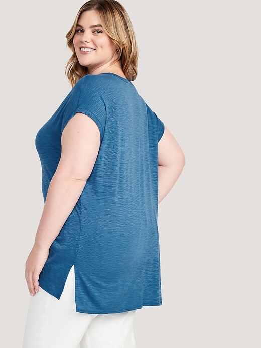 Luxe Voop-Neck Tunic T-Shirt | Old Navy