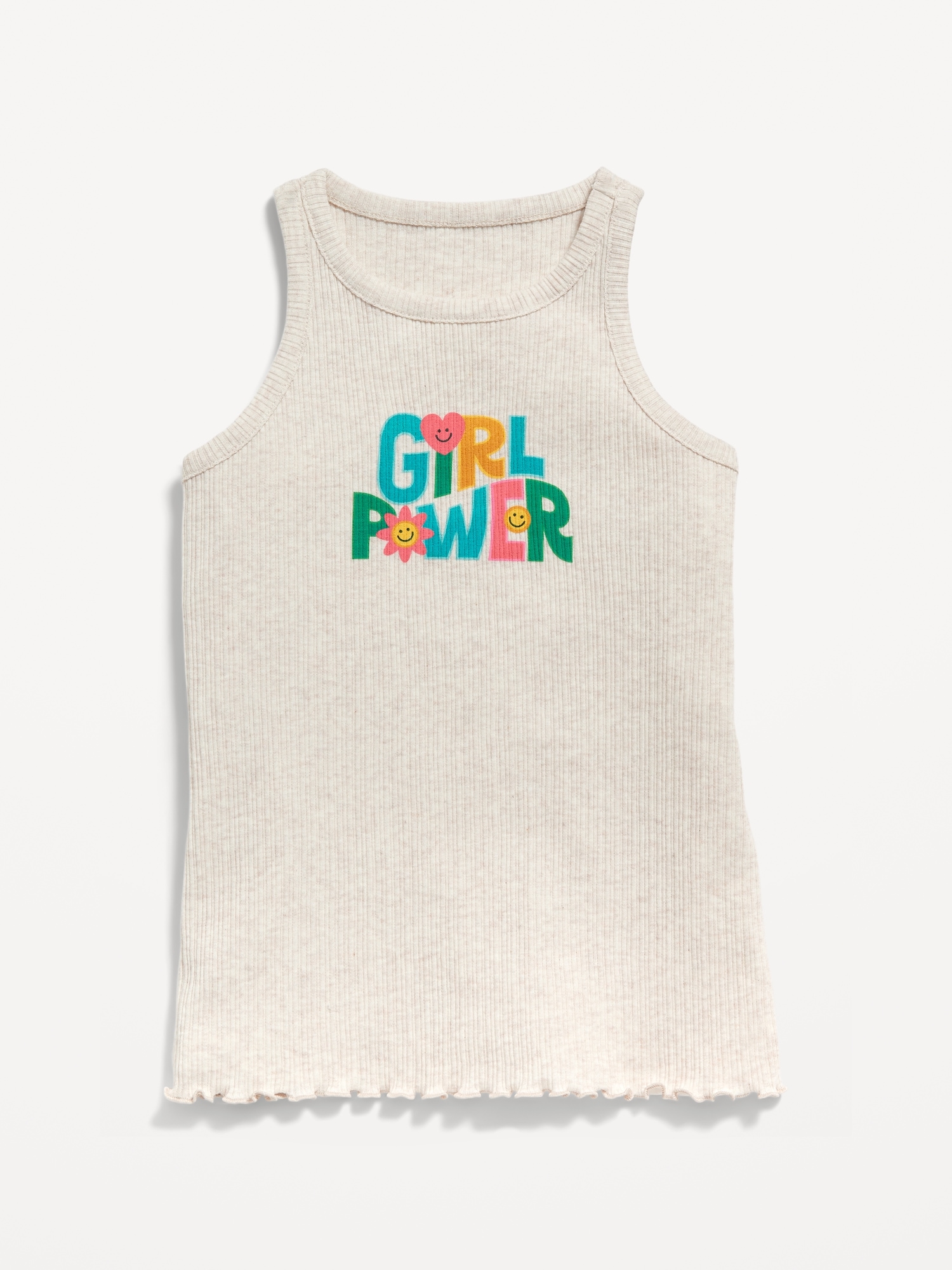 Rib-Knit Graphic Tank Top for Girls | Old Navy