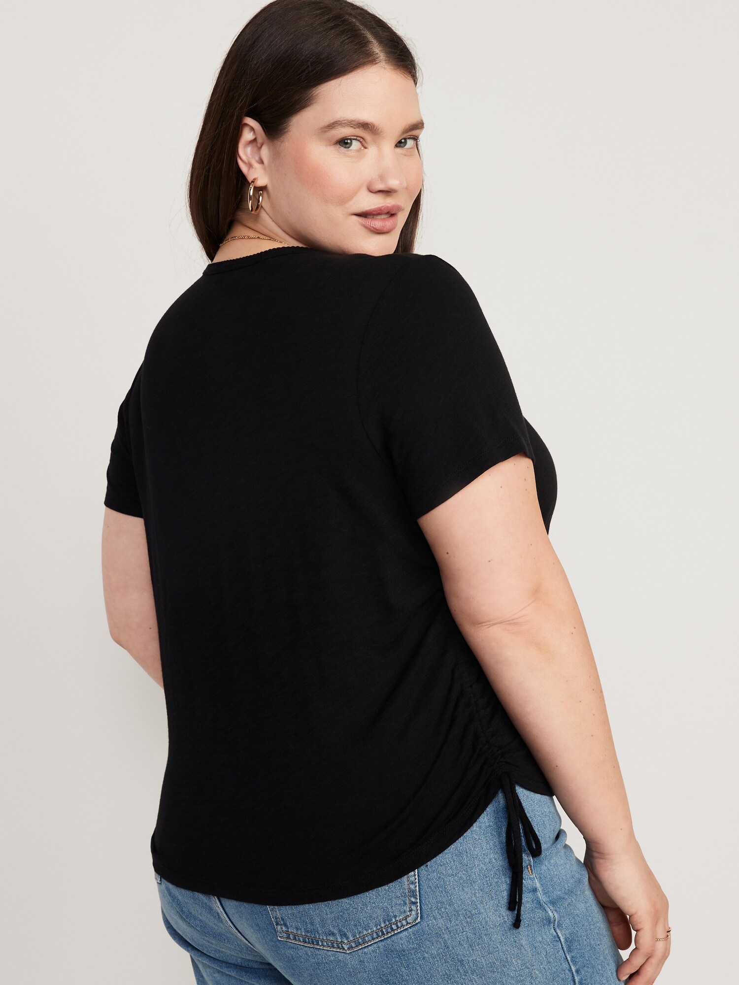 Side-Tie Slub-Knit Top | Old Navy