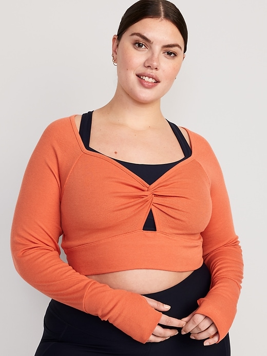 UltraLite Crop Twist-Front Shrug Top | Old Navy