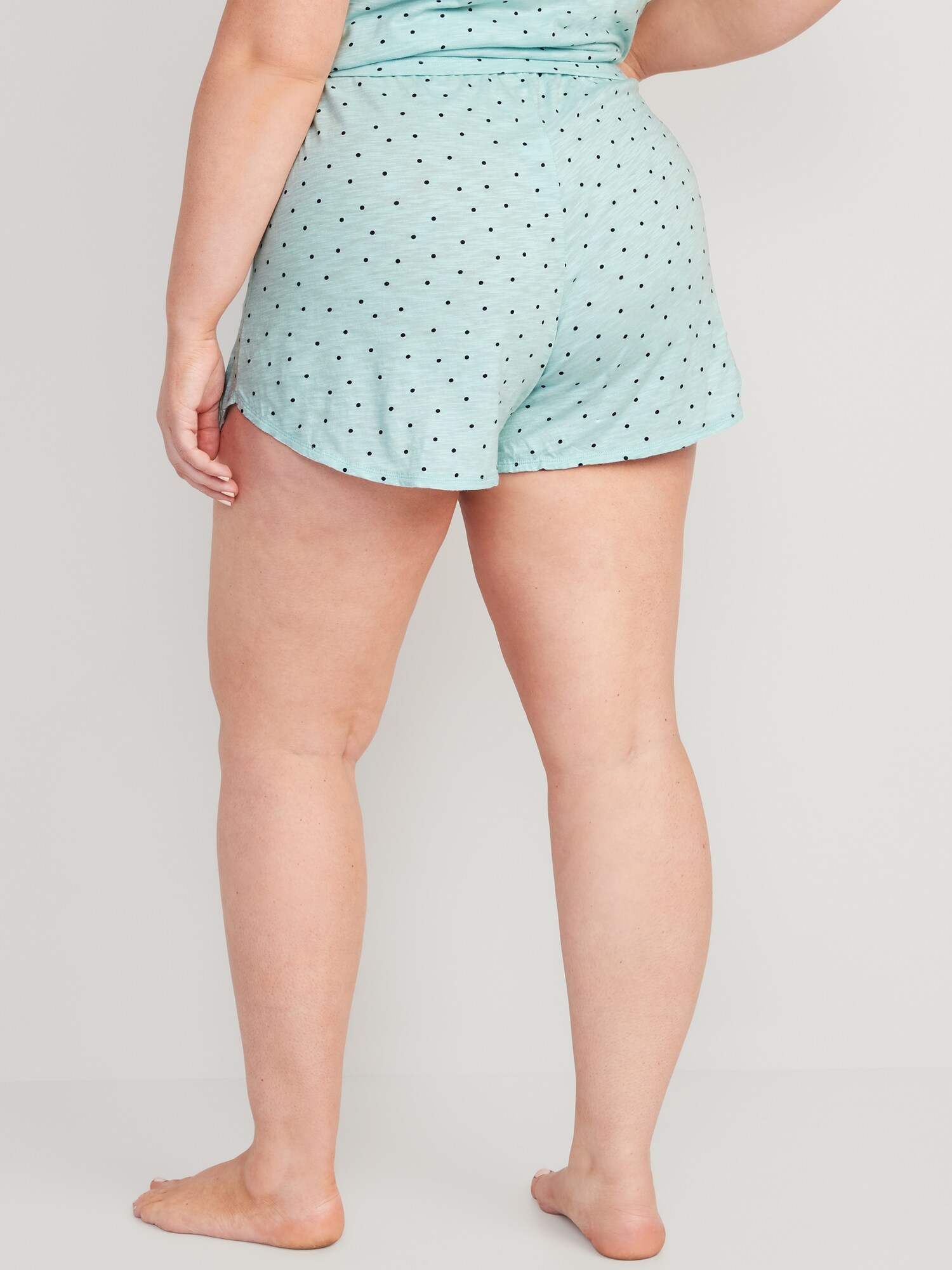 High-Waisted Sunday Sleep Dolphin-Hem Pajama Shorts -- 3.5-inch inseam ...