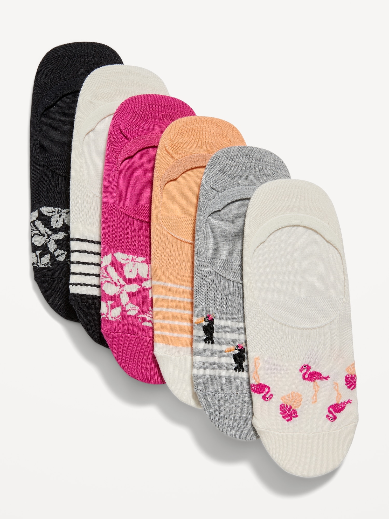 Novelty No-Show Sneaker Socks 6-Pack for Women | Old Navy
