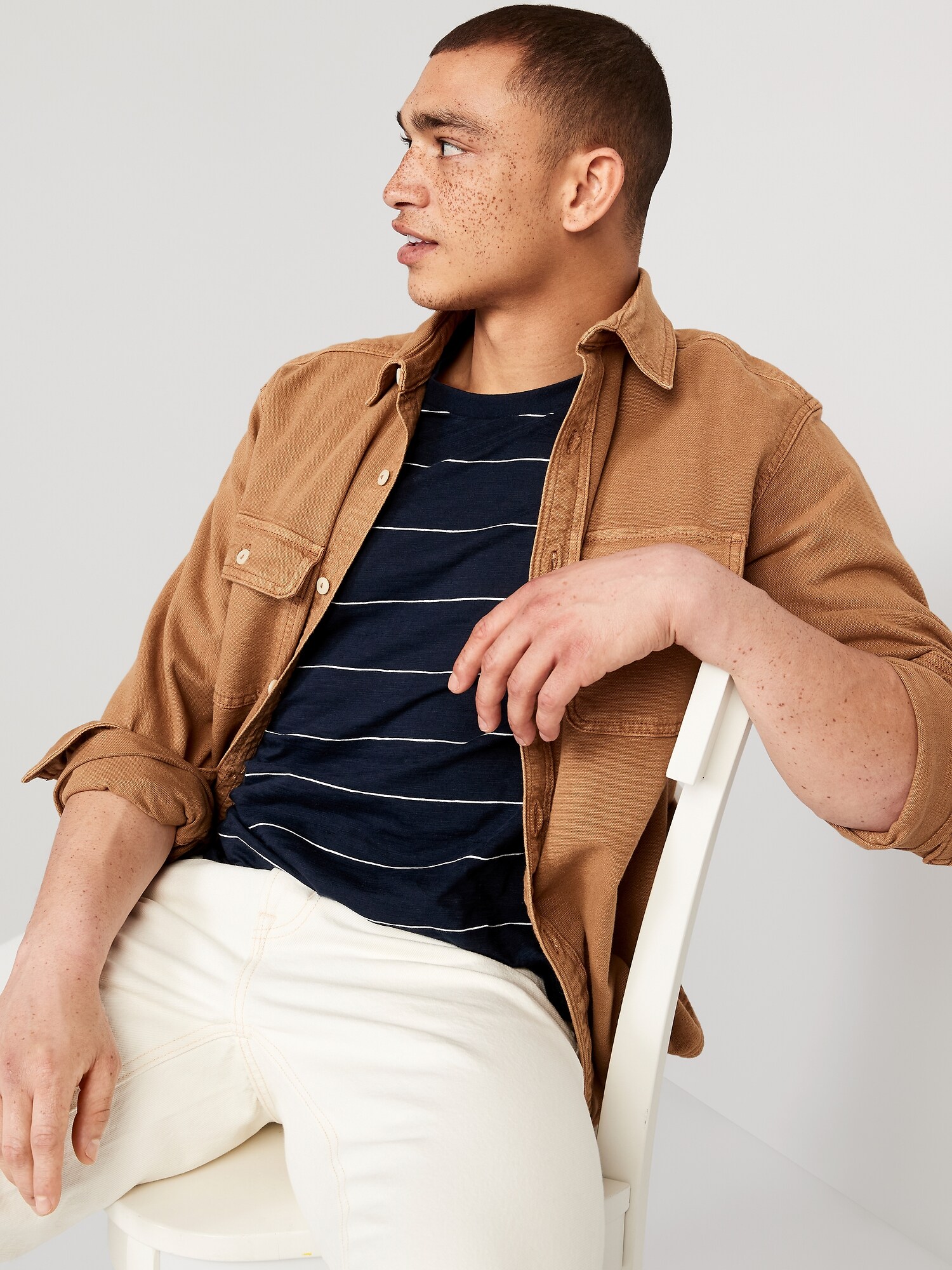 Soft-Washed Striped Slub-Knit T-Shirt for Men | Old Navy