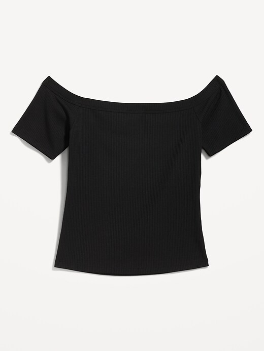 Fitted Off-The-Shoulder T-Shirt | Old Navy