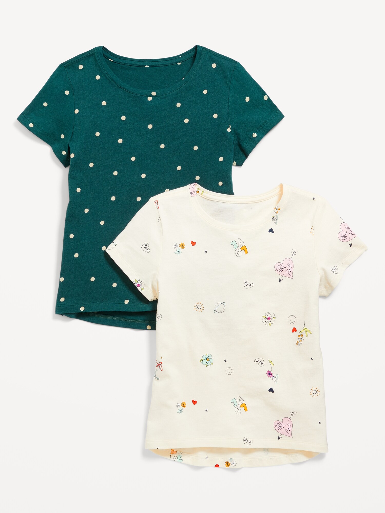 Softest Short-Sleeve T-Shirt Variety 2-Pack for Girls | Old Navy