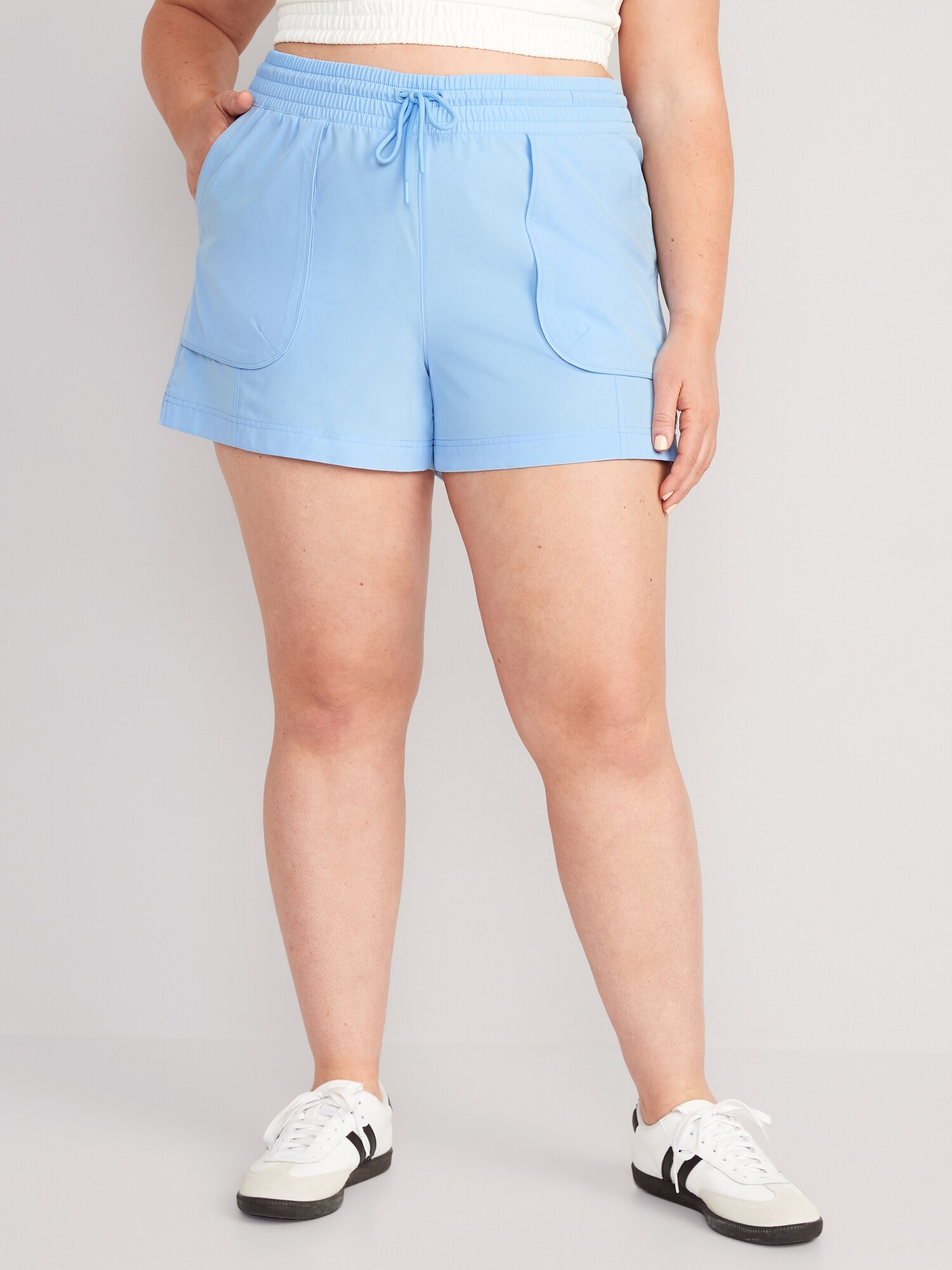 High-Waisted StretchTech Shorts -- 4-inch inseam | Old Navy