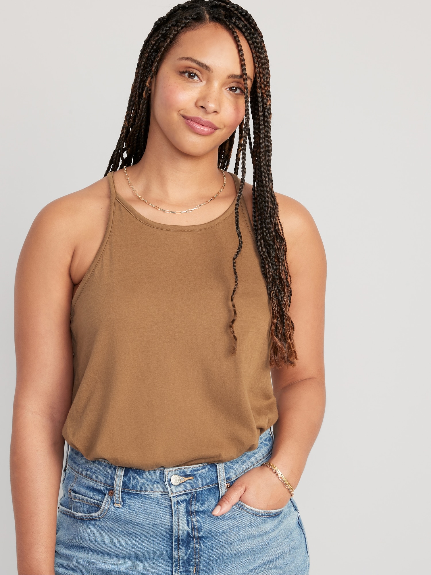 Relaxed Halter Tank Top | Old Navy