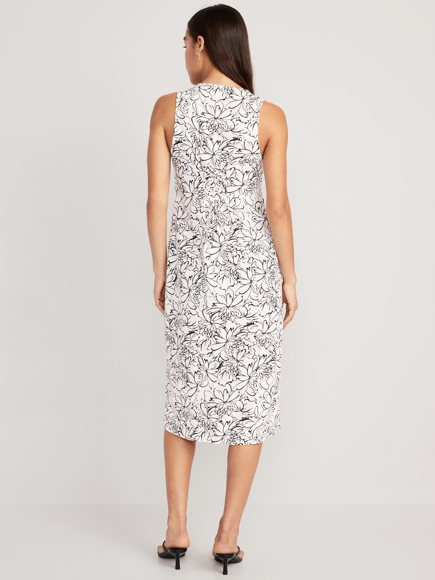 Sleeveless Button-Front Linen-Blend Maxi Shift Dress | Old Navy