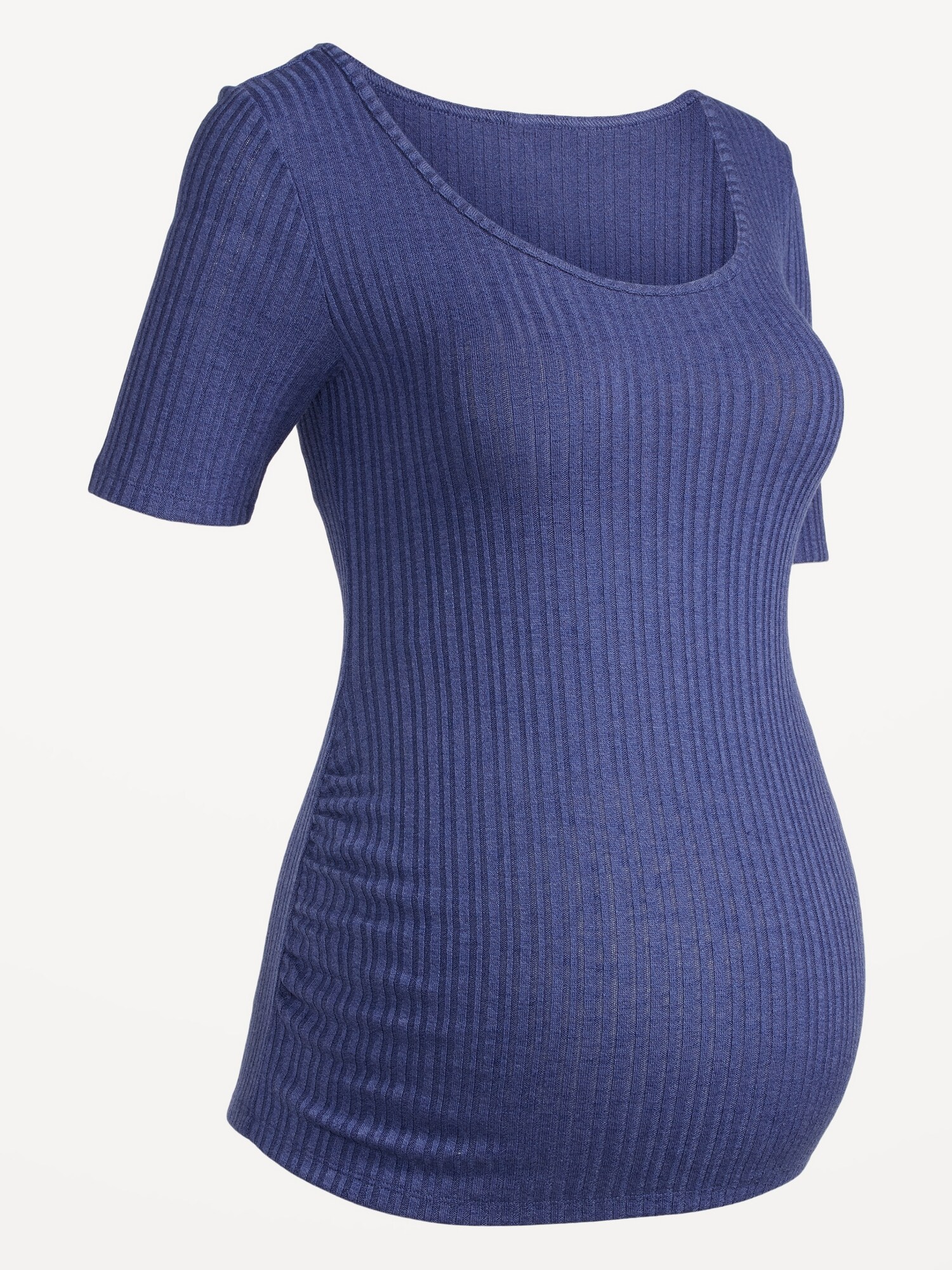 Maternity Fitted Elbow-Sleeve Rib-Knit Top | Old Navy