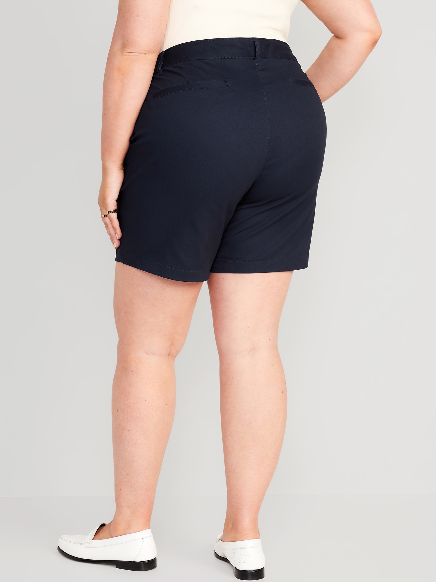 Bermuda d’uniforme à taille haute pour Femme, entrejambe de 18 cm | Old ...
