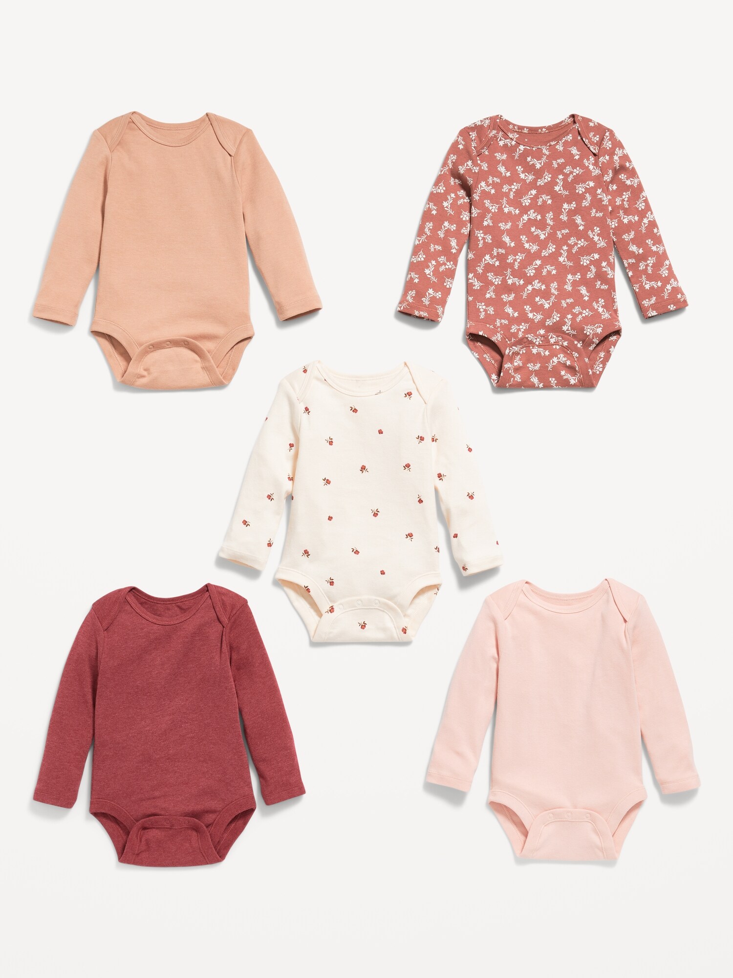 Cache-couche à manches longues unisexe pour Bébé (paquet de 5) | Old Navy