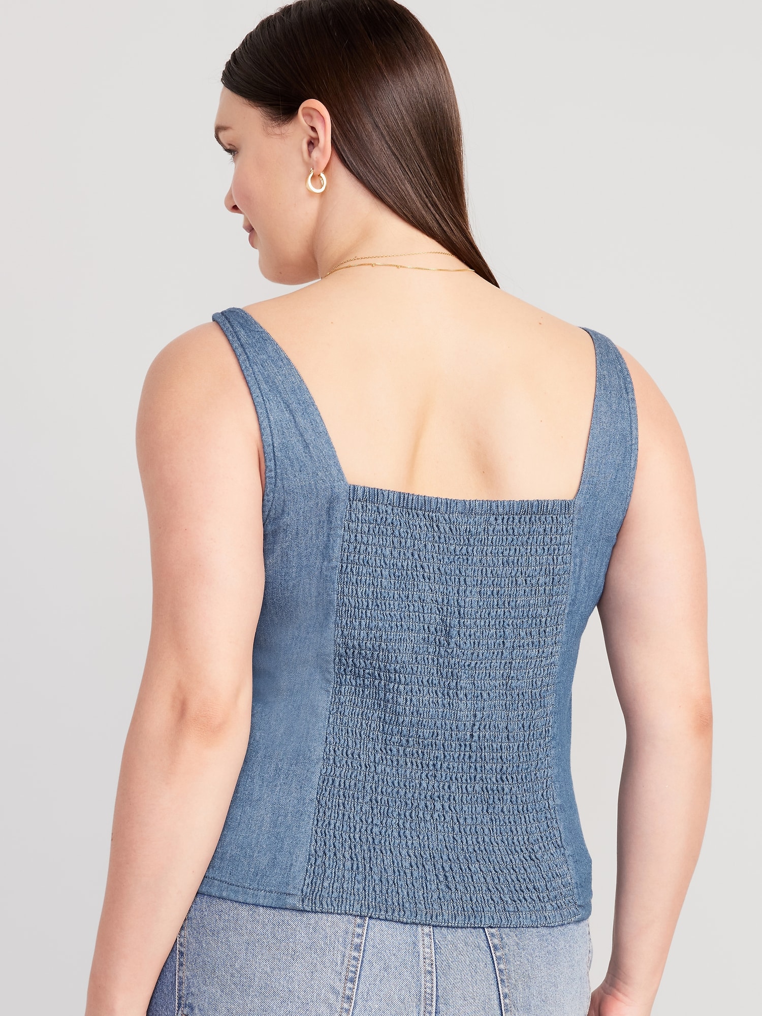 Haut court ajusté en denim pour Femme | Old Navy
