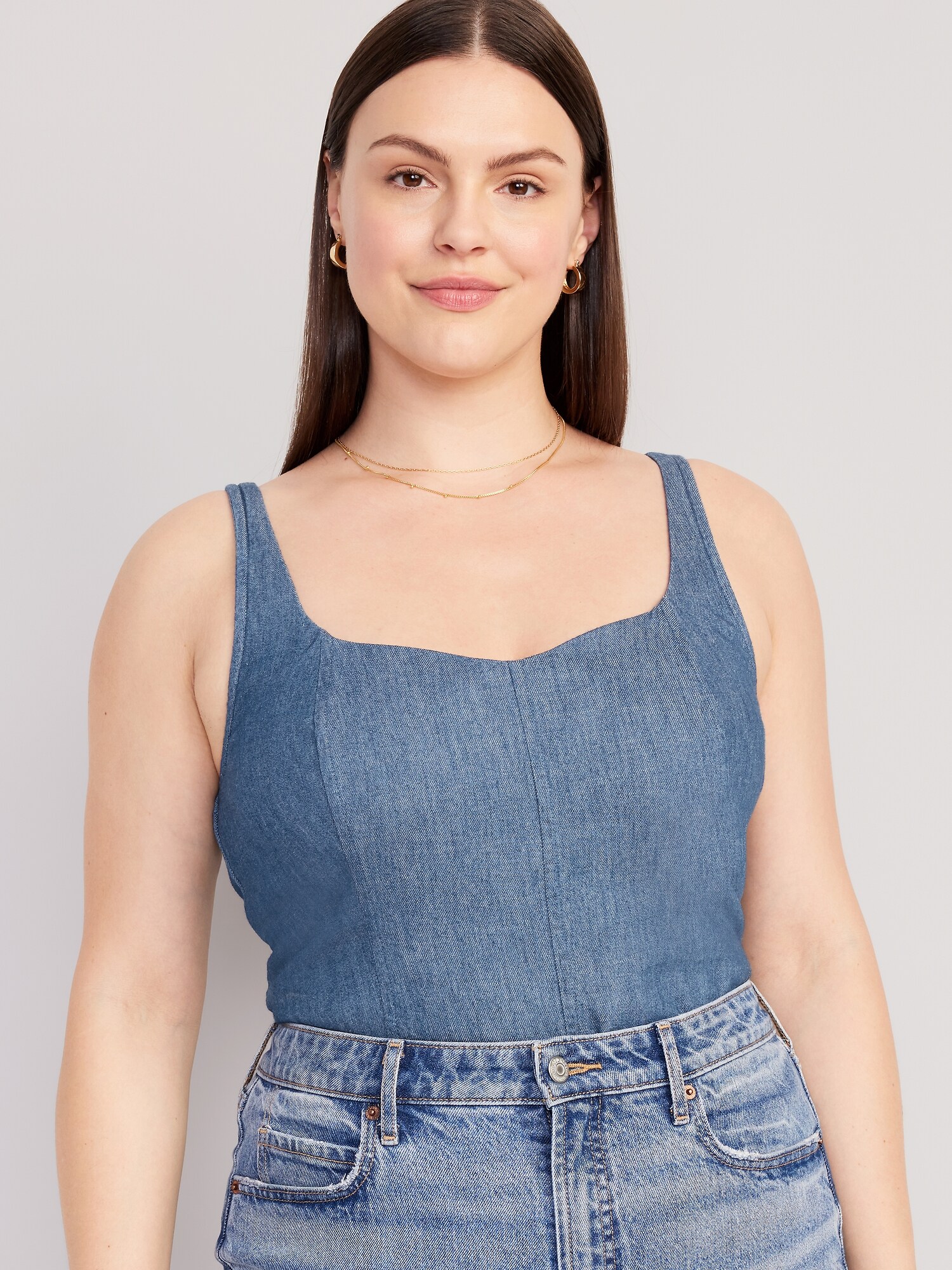Fitted Jean Cropped Top for Women | Old Navy