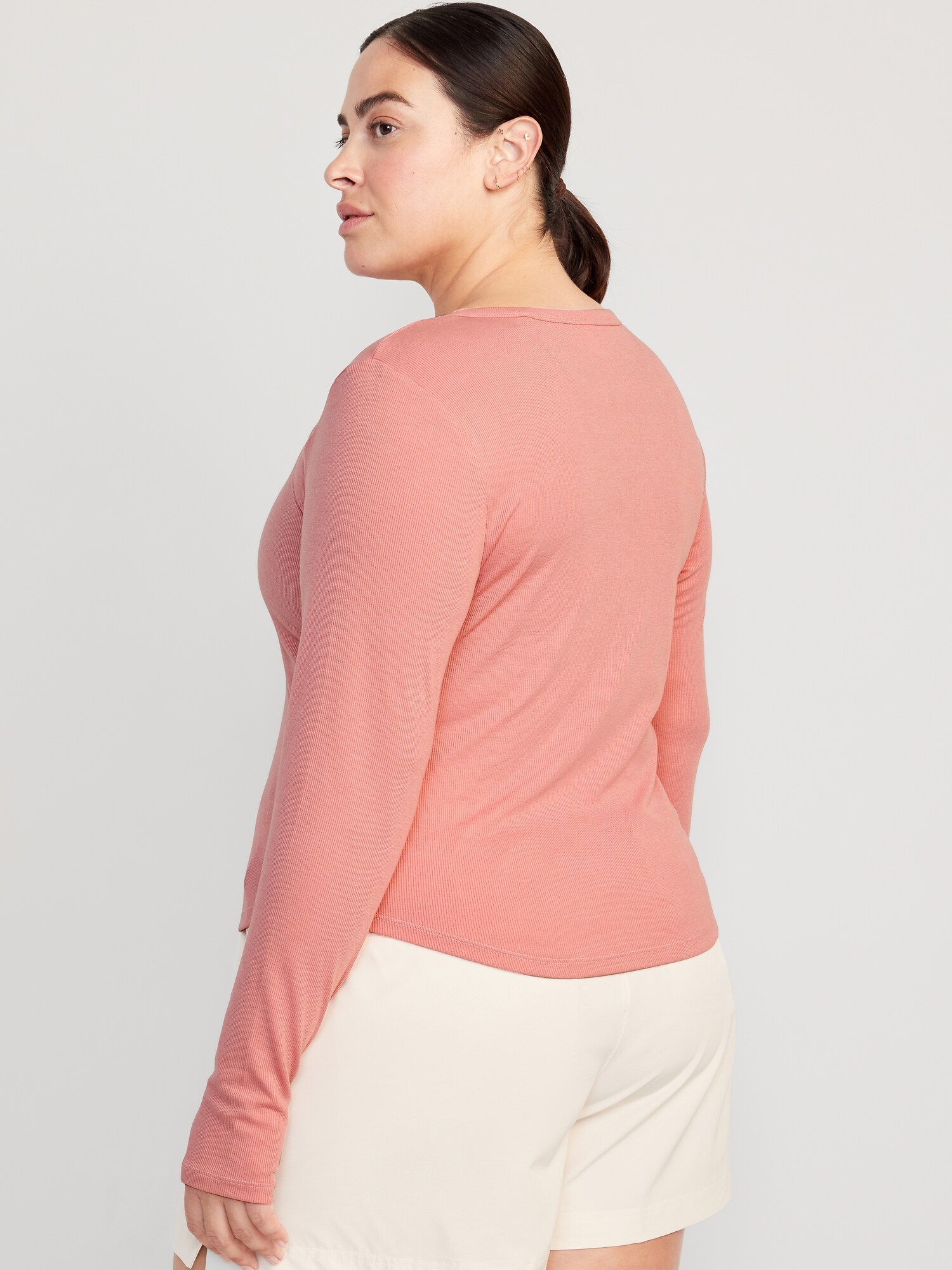 UltraLite Fitted Rib-Knit Top | Old Navy