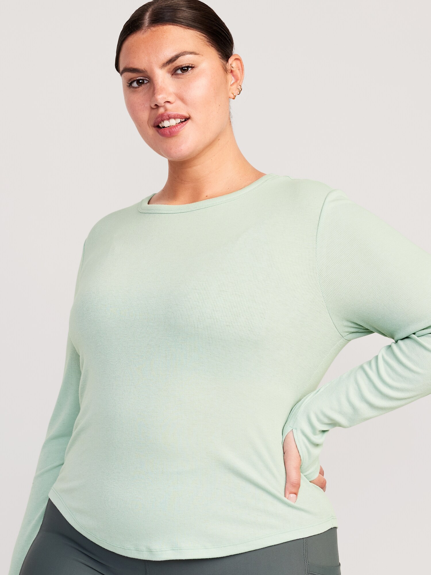 UltraLite Fitted Rib-Knit Top | Old Navy