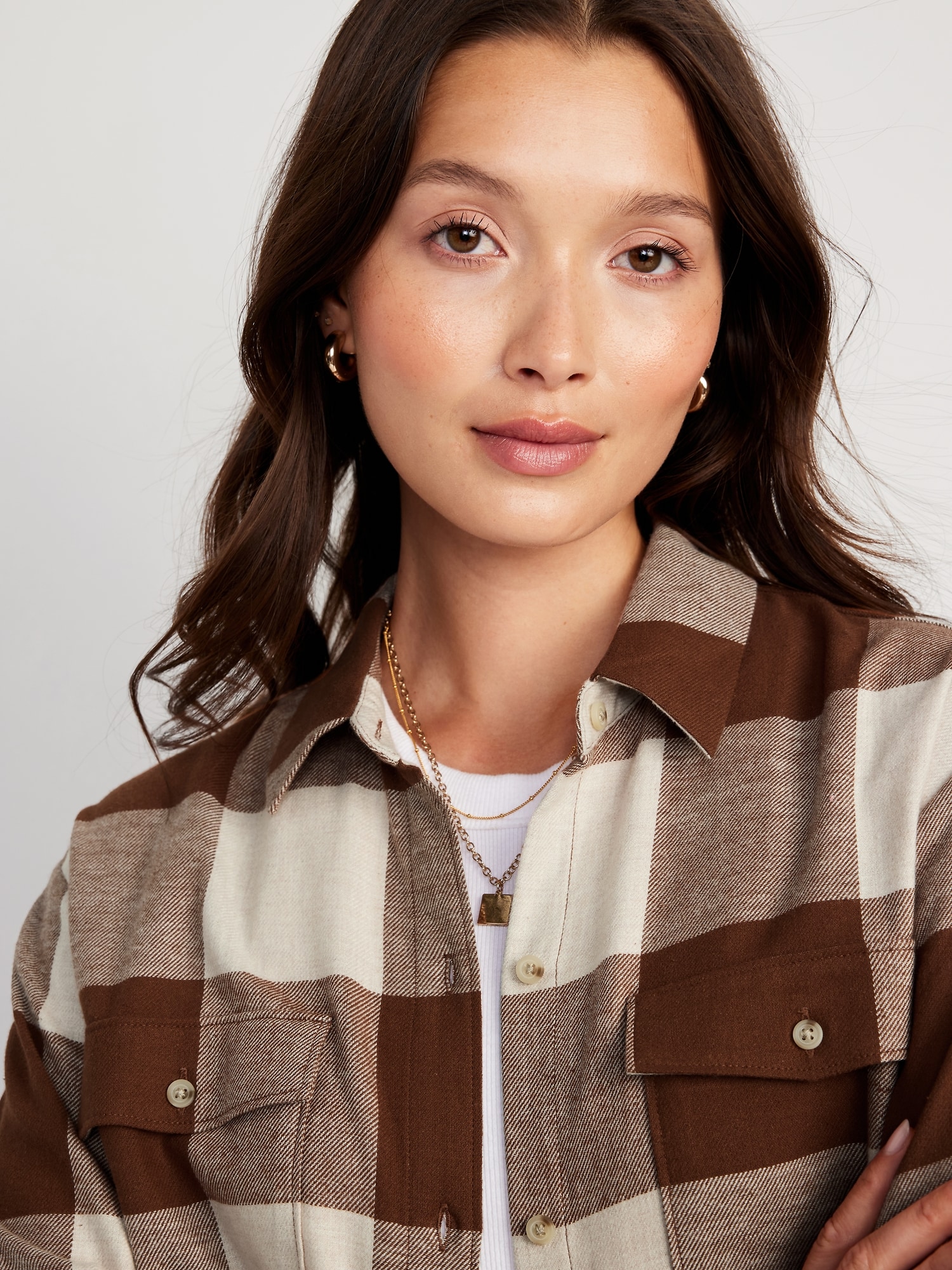 Loose Flannel Boyfriend Shirt | Old Navy